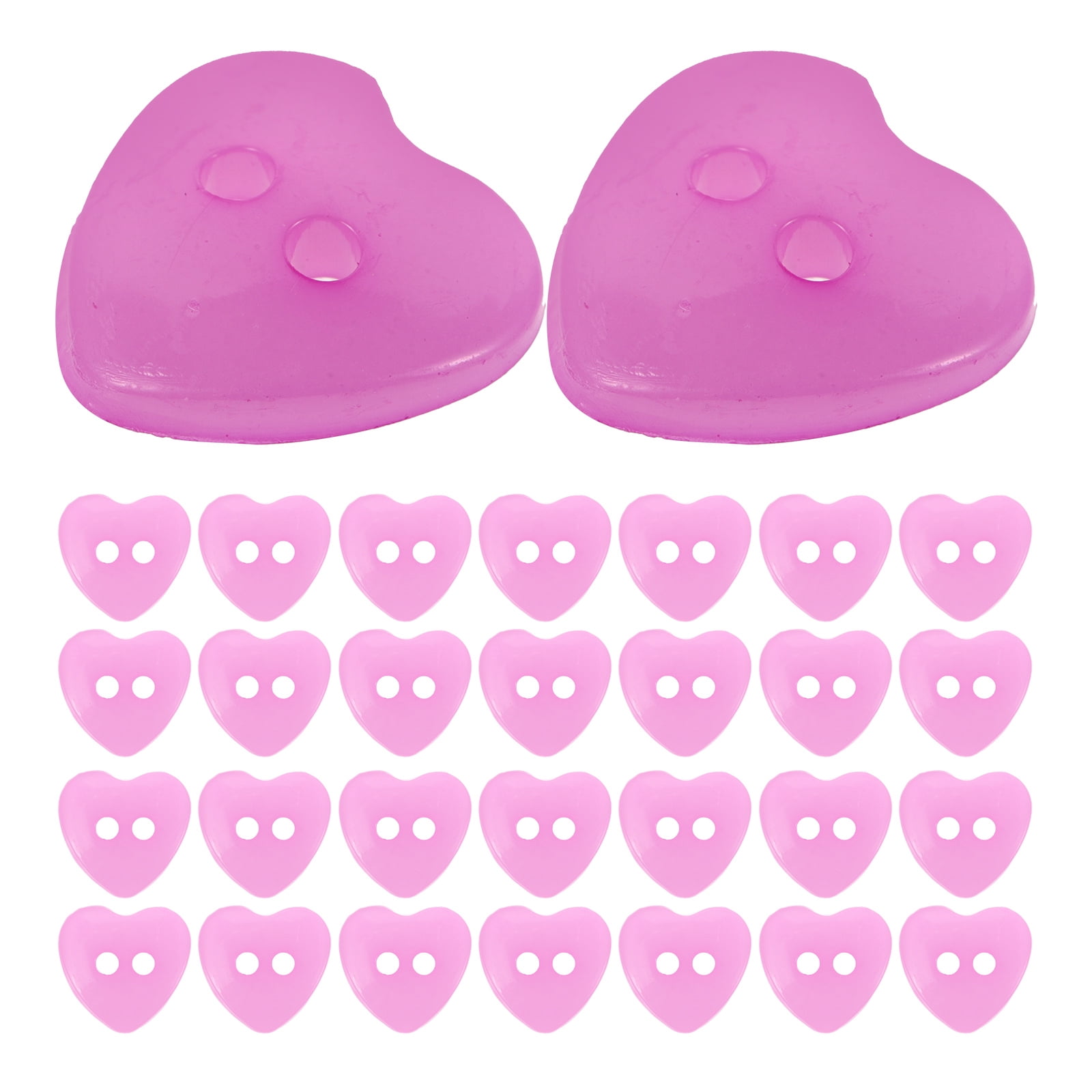 COSMOBETTY 100Pcs Colorful Heart Buttons Plastic For Children Family ...