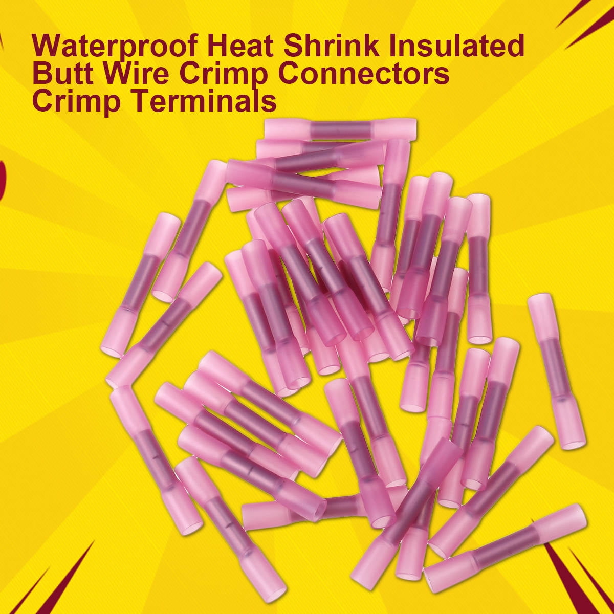 COSMOBETTY 100Pcs Connector Wire Seals Heat Shrink Connectors Copper ...