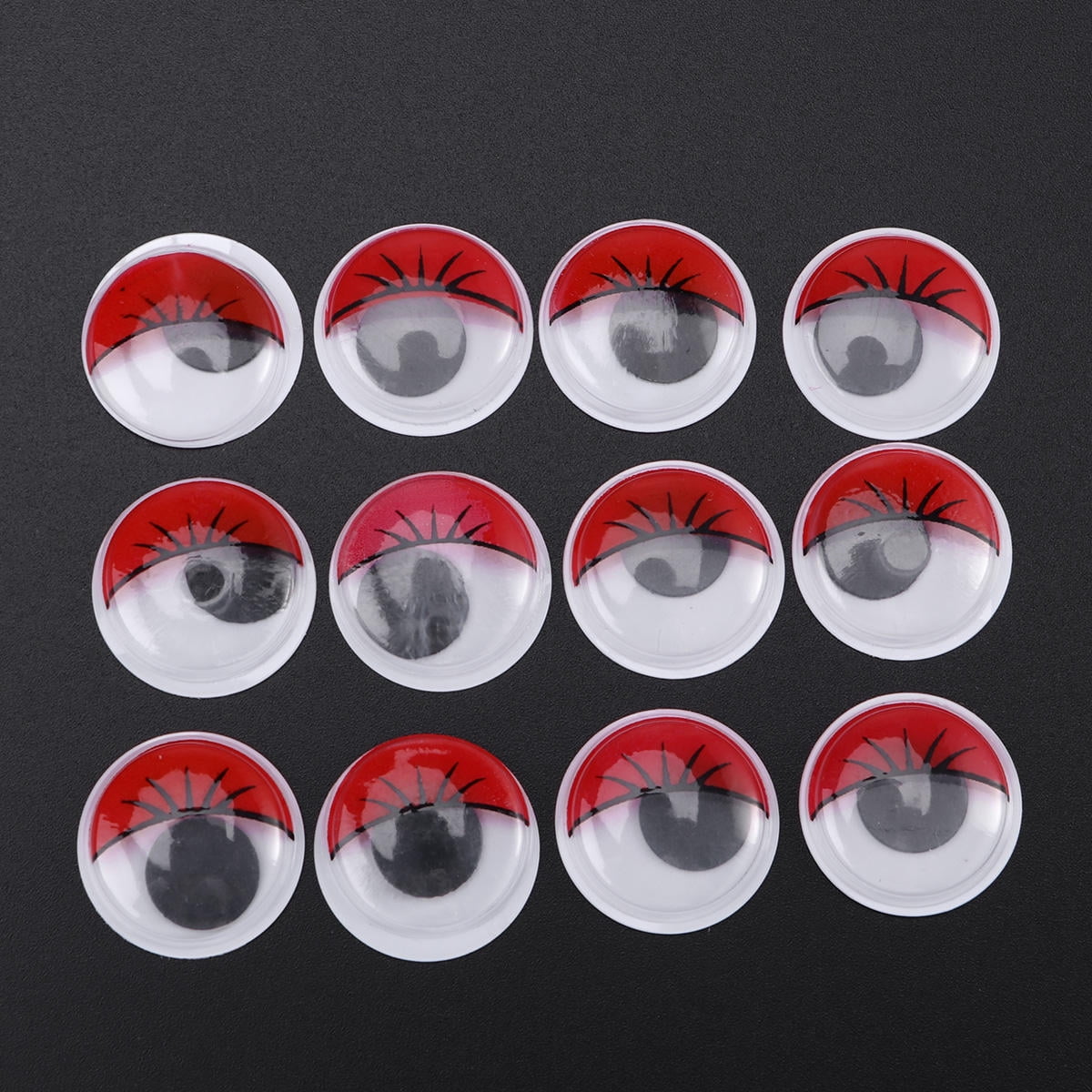 COSMOBETTY 100Pcs Diy Toy Accessories Eyelashes Wiggly Wobbly Googly ...