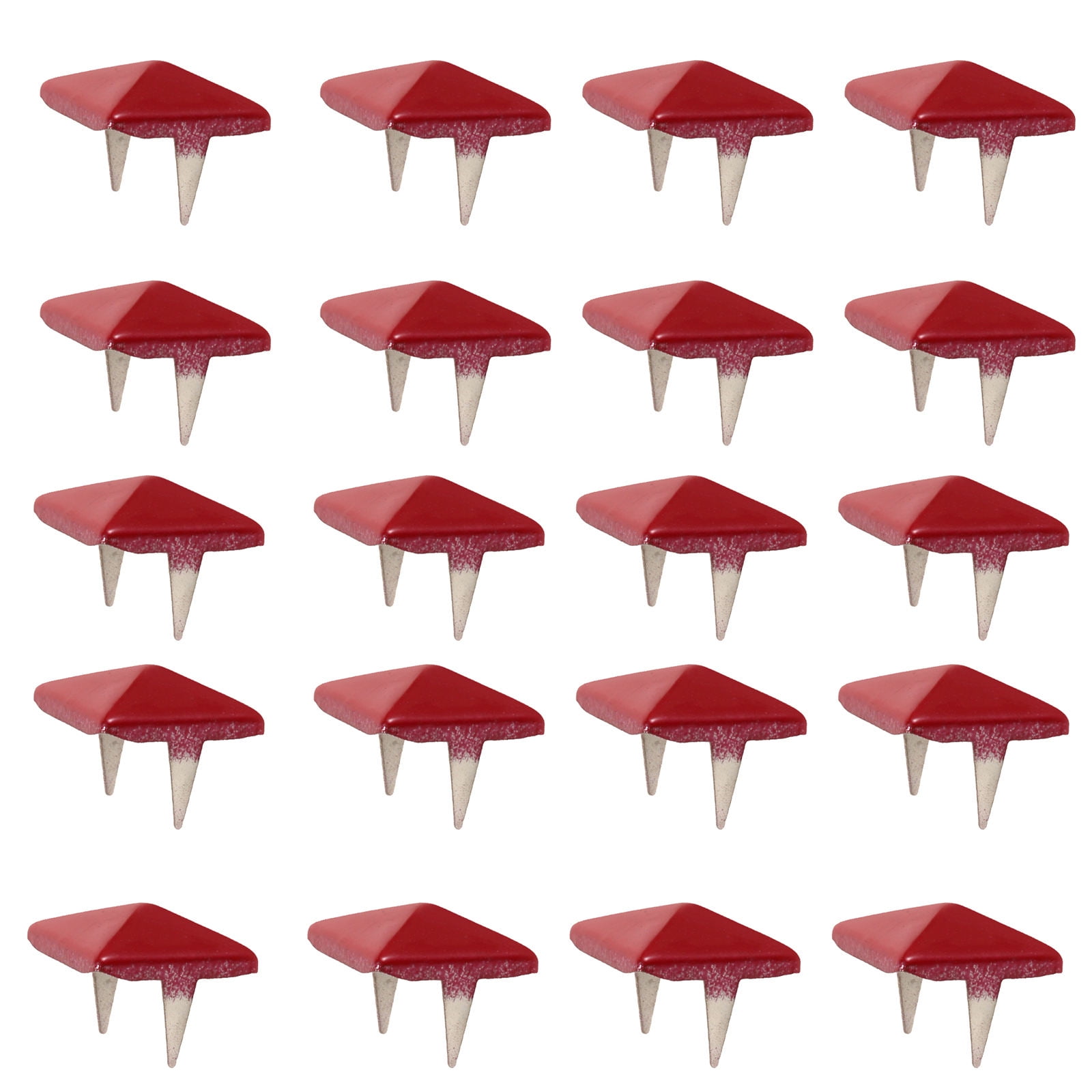 COSMOBETTY 100Pcs Metal Studs for Clothing Accessories Iron Red Pyramid Shape Diy Bag Rivets ...