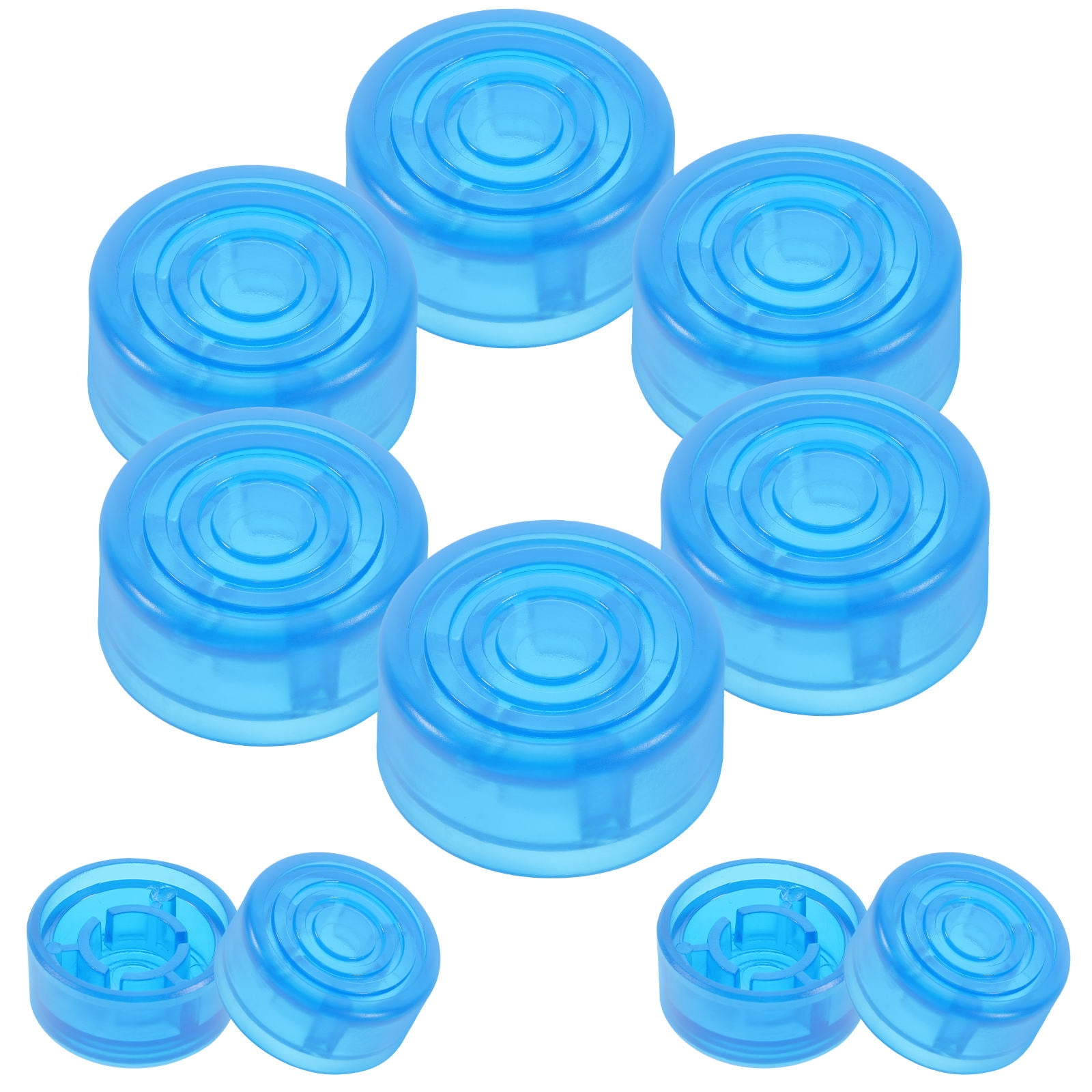 COSMOBETTY 10Pcs Blue Square Plastic Guitar Effect Pedal Footswitch Topper for Protection and ...