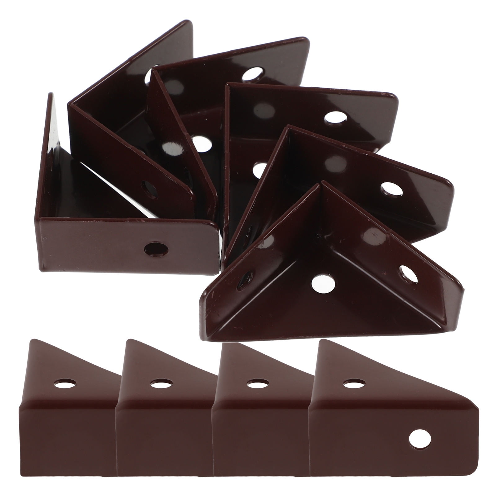 COSMOBETTY 10Pcs Metal Angle Brackets Cold Rolled Steel Triangle Fixing ...