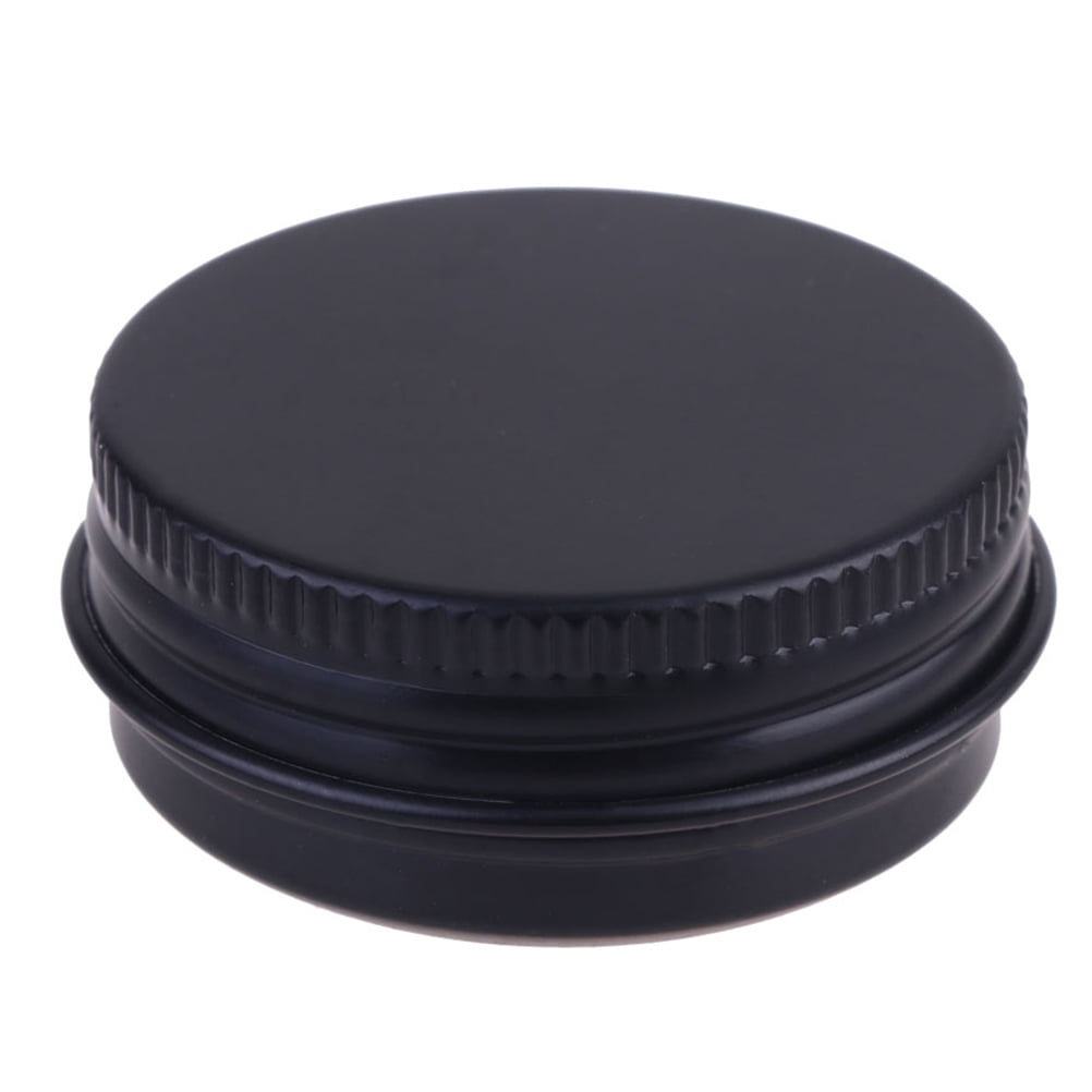 COSMOBETTY 10Pcs Travel Cream Containers Black Aluminium Boxes 2x3.9in ...