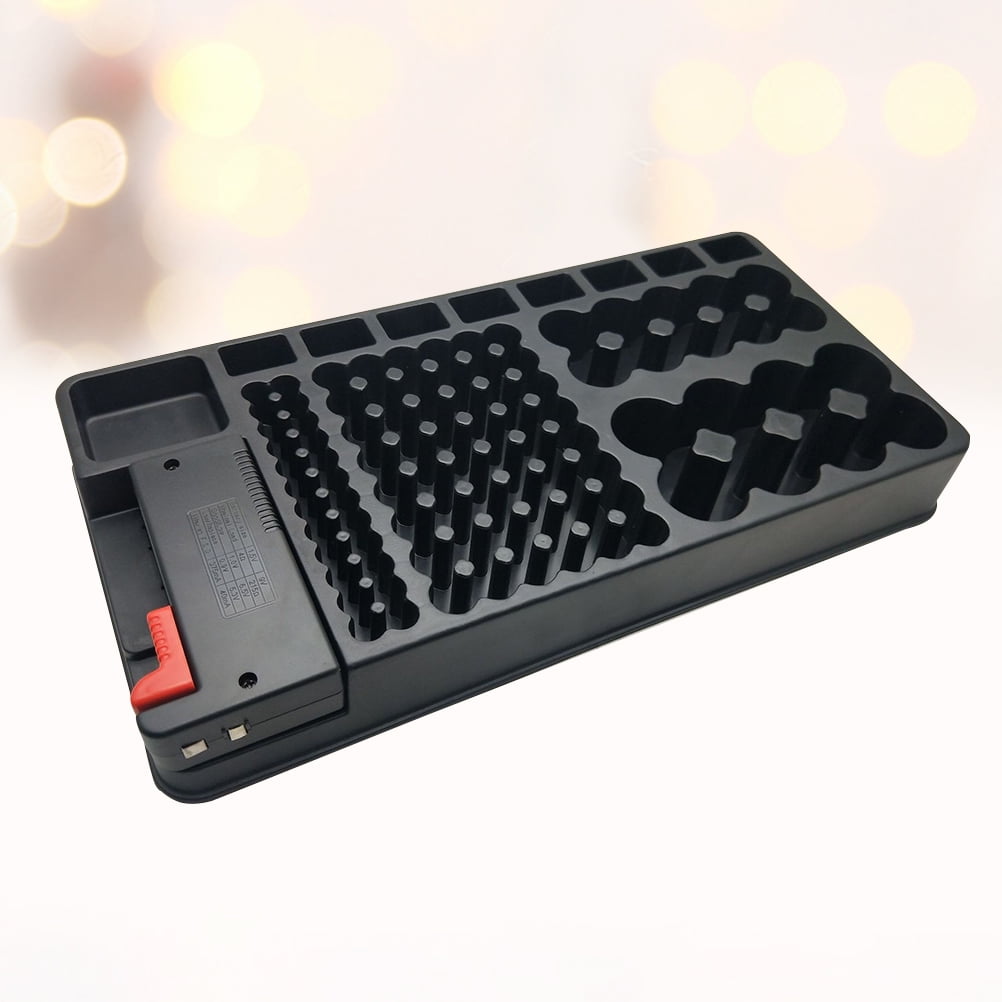 COSMOBETTY 1Pack Battery Tester Organizer Storage Box for AA AAA ...