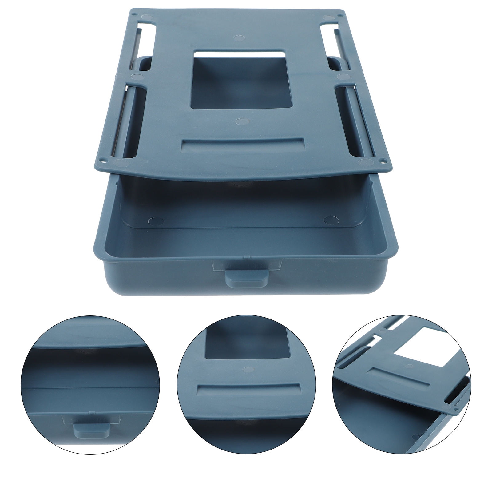 COSMOBETTY 1Pack Blue Plastic Desktop Organizer Pen Holder for Under ...