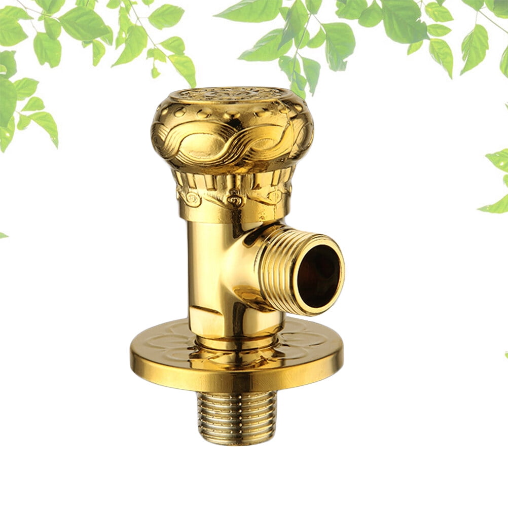 COSMOBETTY 1Pack Explosion Proof Golden Bathroom Angle Valve for Cold ...