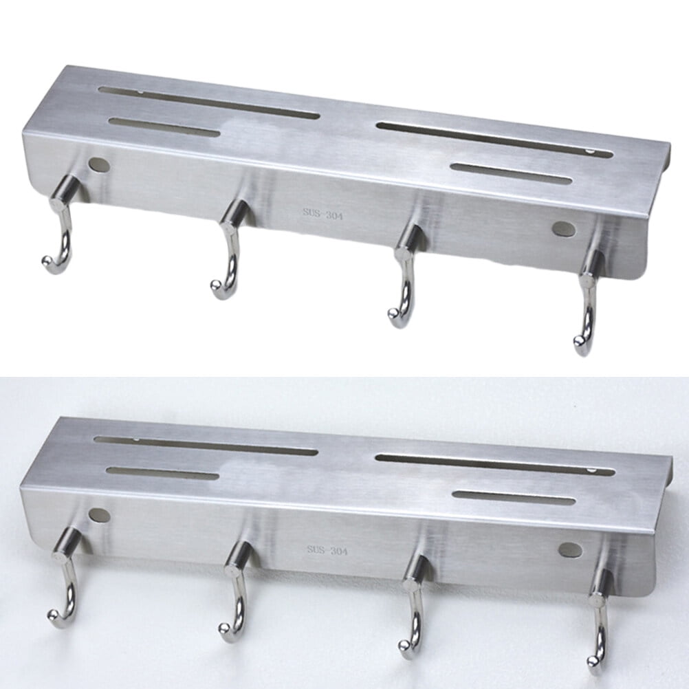 COSMOBETTY Wall Mounted Kitchen Tool Rack Silver 1Pcs 12.6x4.3x2.8in ...