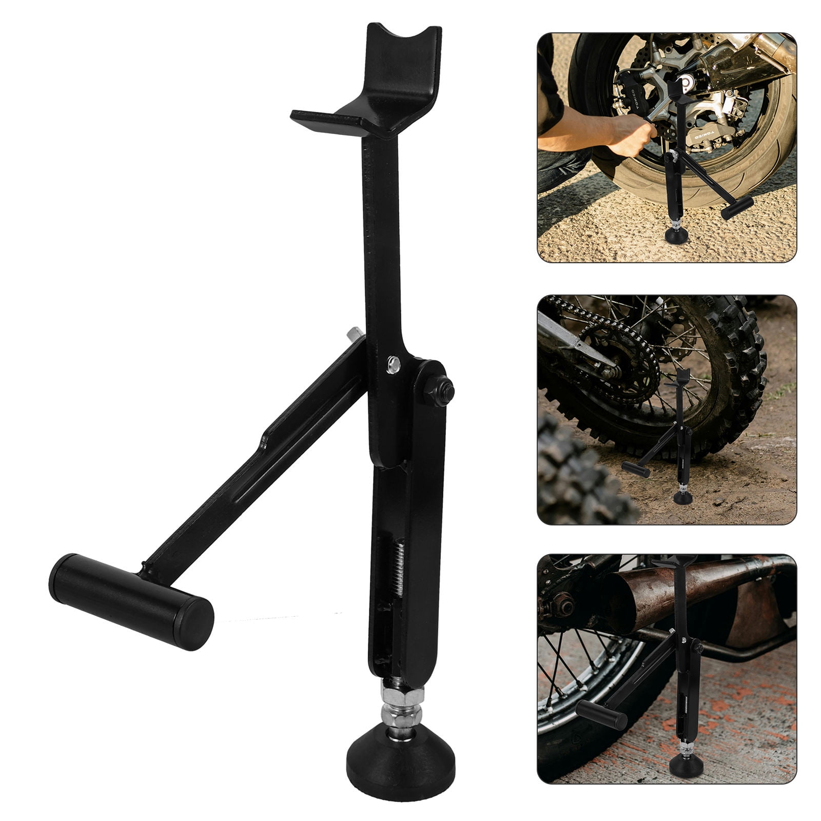 COSMOBETTY 1Pcs Black Rubber Motorcycle Maintenance Stand for Front and ...