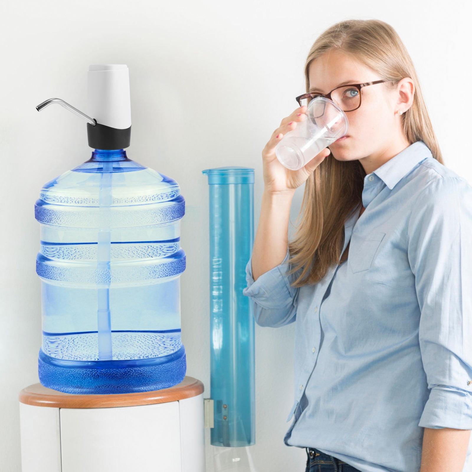 COSMOBETTY 1Pcs Drinking Water Dispenser with 304 Stainless Steel Tubing for Water Bottle 12.6X6 ...