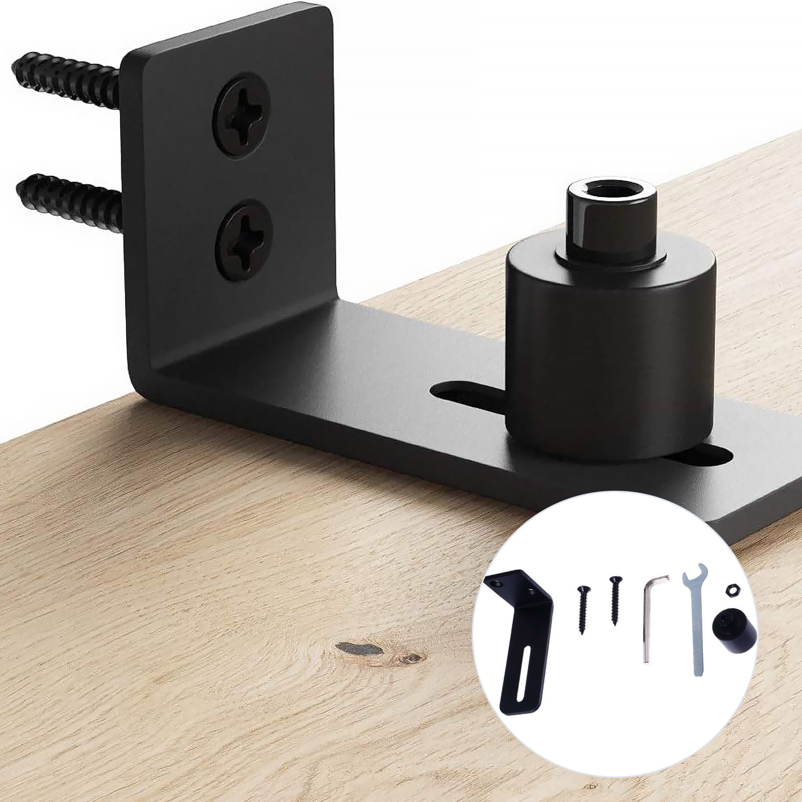 COSMOBETTY 1Pcs Flat Bottom Barn Door Floor Guide in Carbon Steel for ...