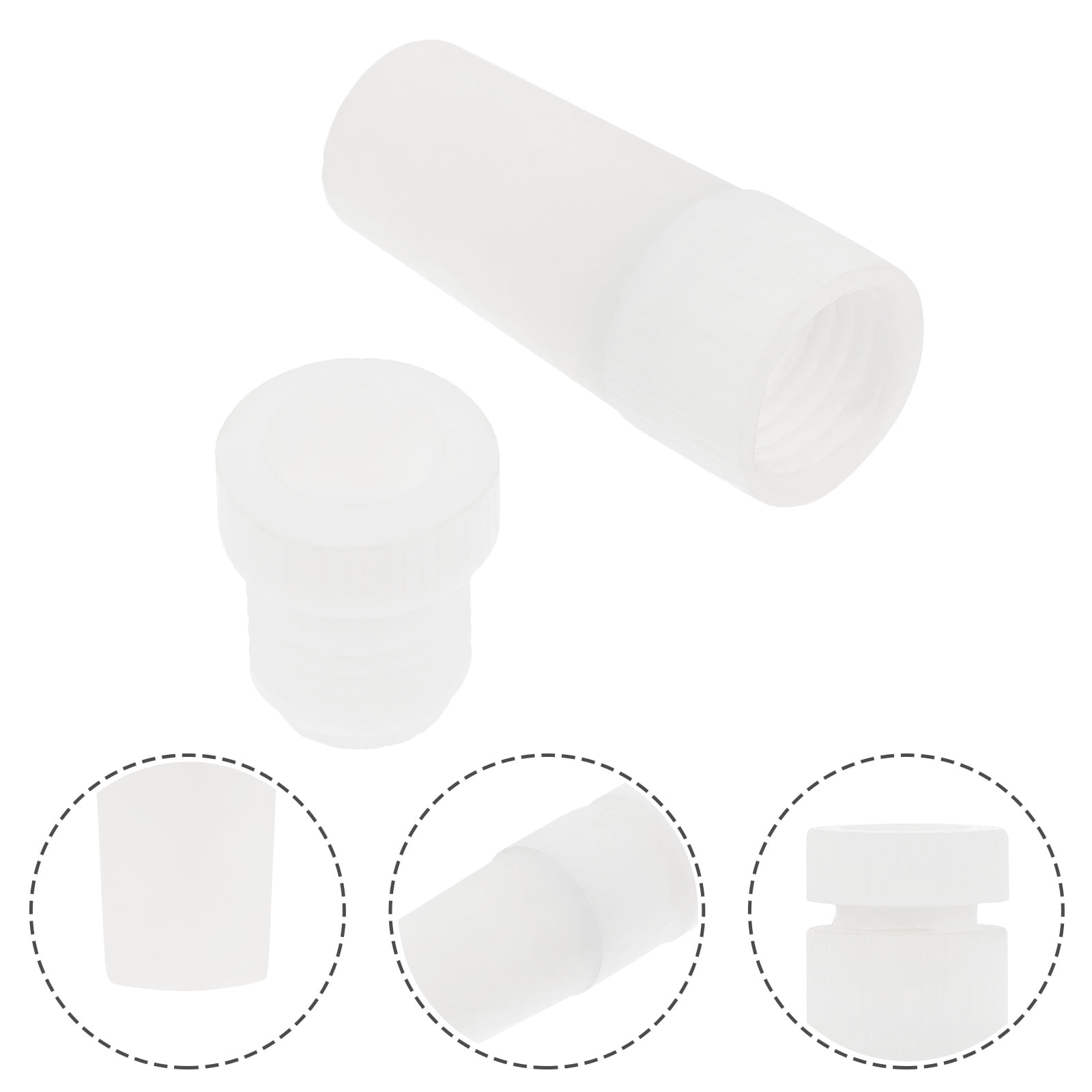 COSMOBETTY 1Pcs White PTFE Cylindrical Stir Plug for Practical Stirring ...