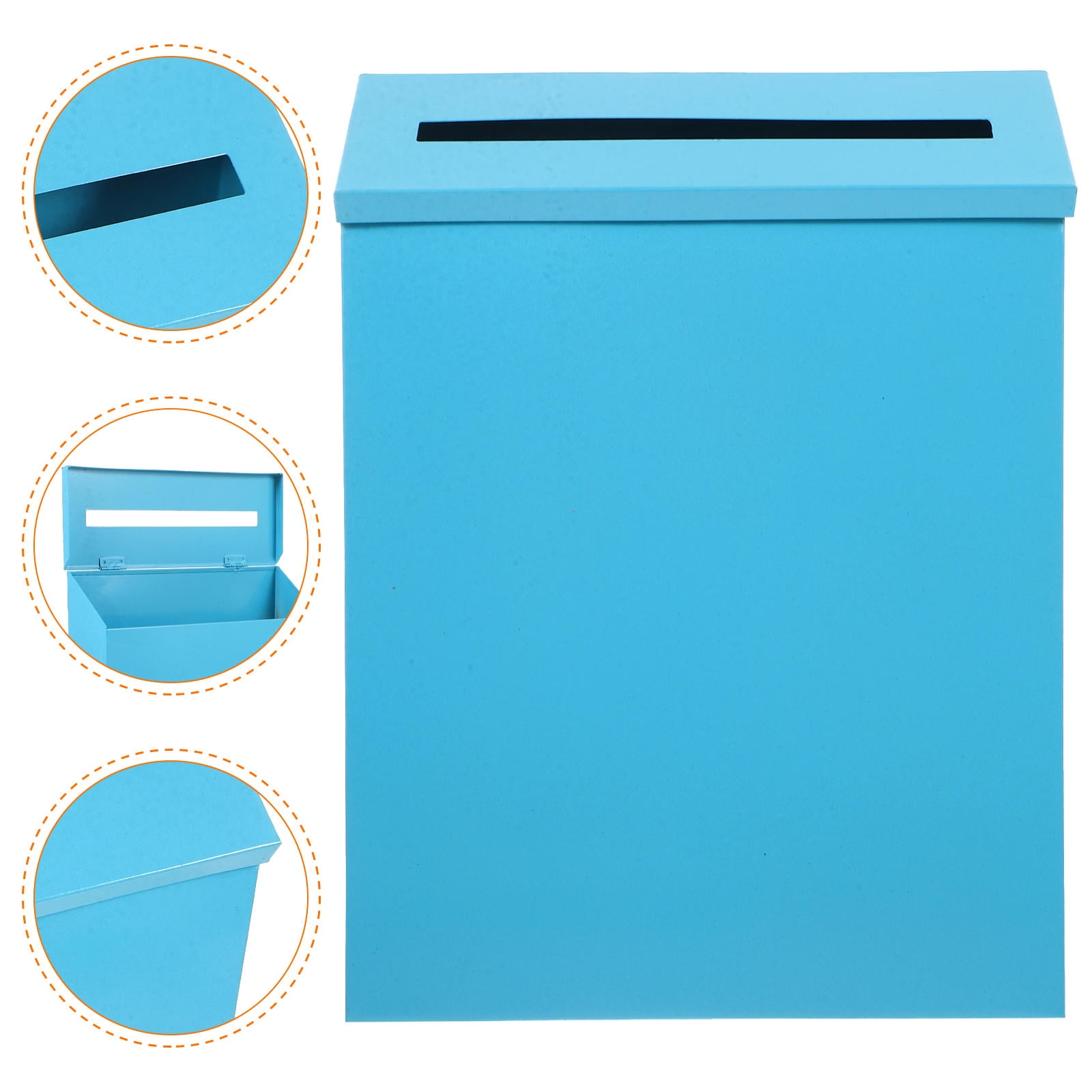 COSMOBETTY 1Set Blue Rectangular Vintage Mailbox for Household Letter ...