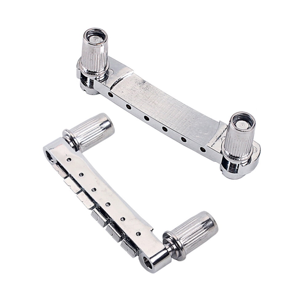COSMOBETTY 1Set Certified Silver Metal Guitar Bridge For Electric ...