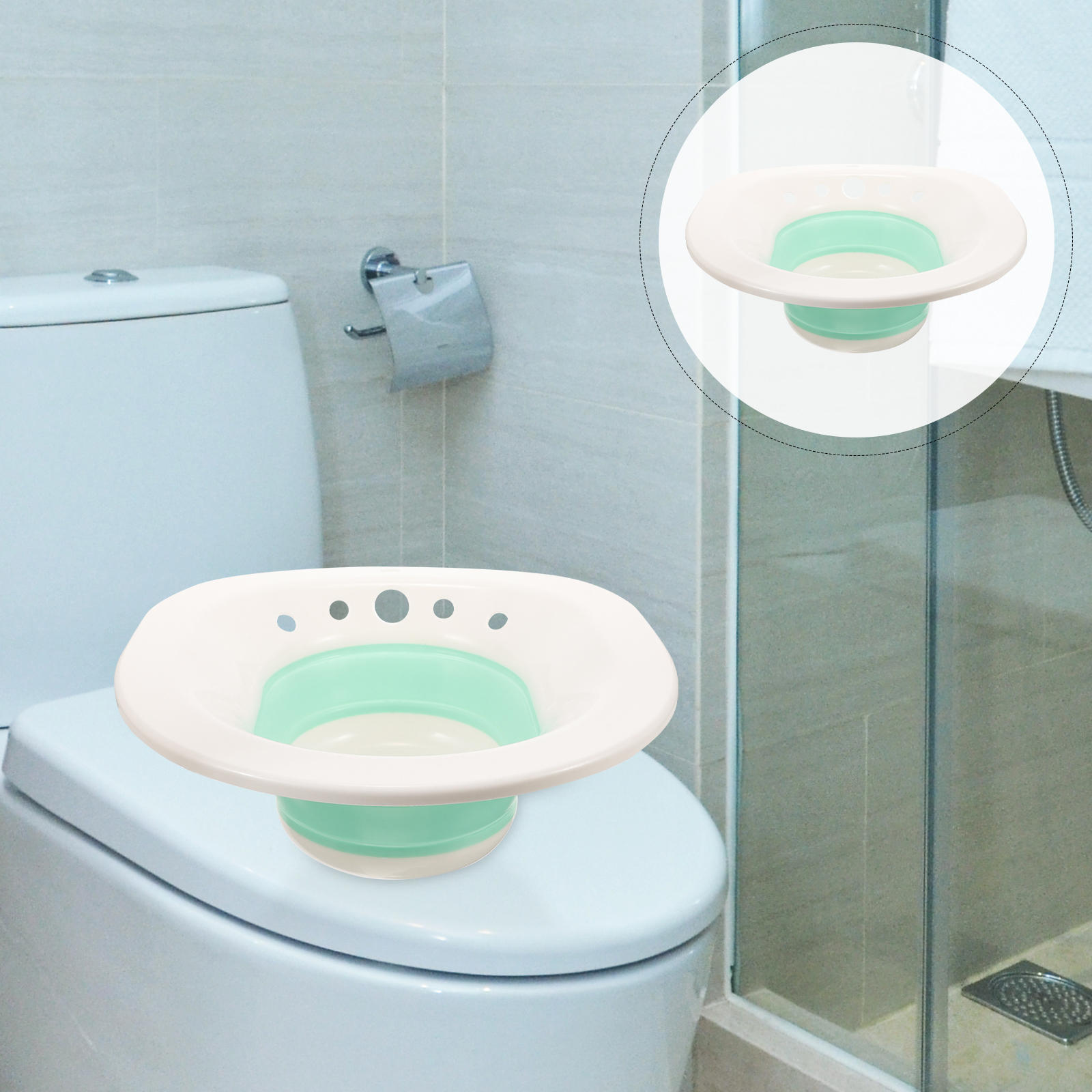 COSMOBETTY 1Set Foldable Rectangular Bidet Wash Basin for Nursing Care ...