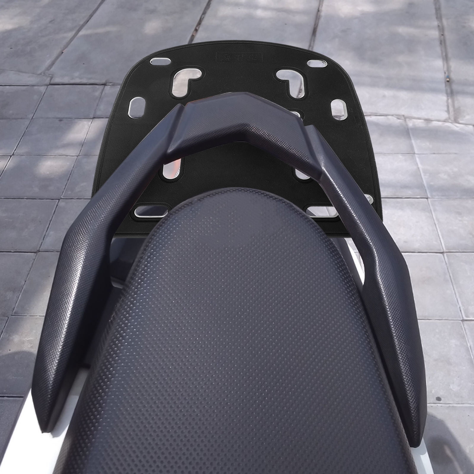 COSMOBETTY Flat Mount Motorcycle Rear Luggage Rack Black Set - Walmart.com