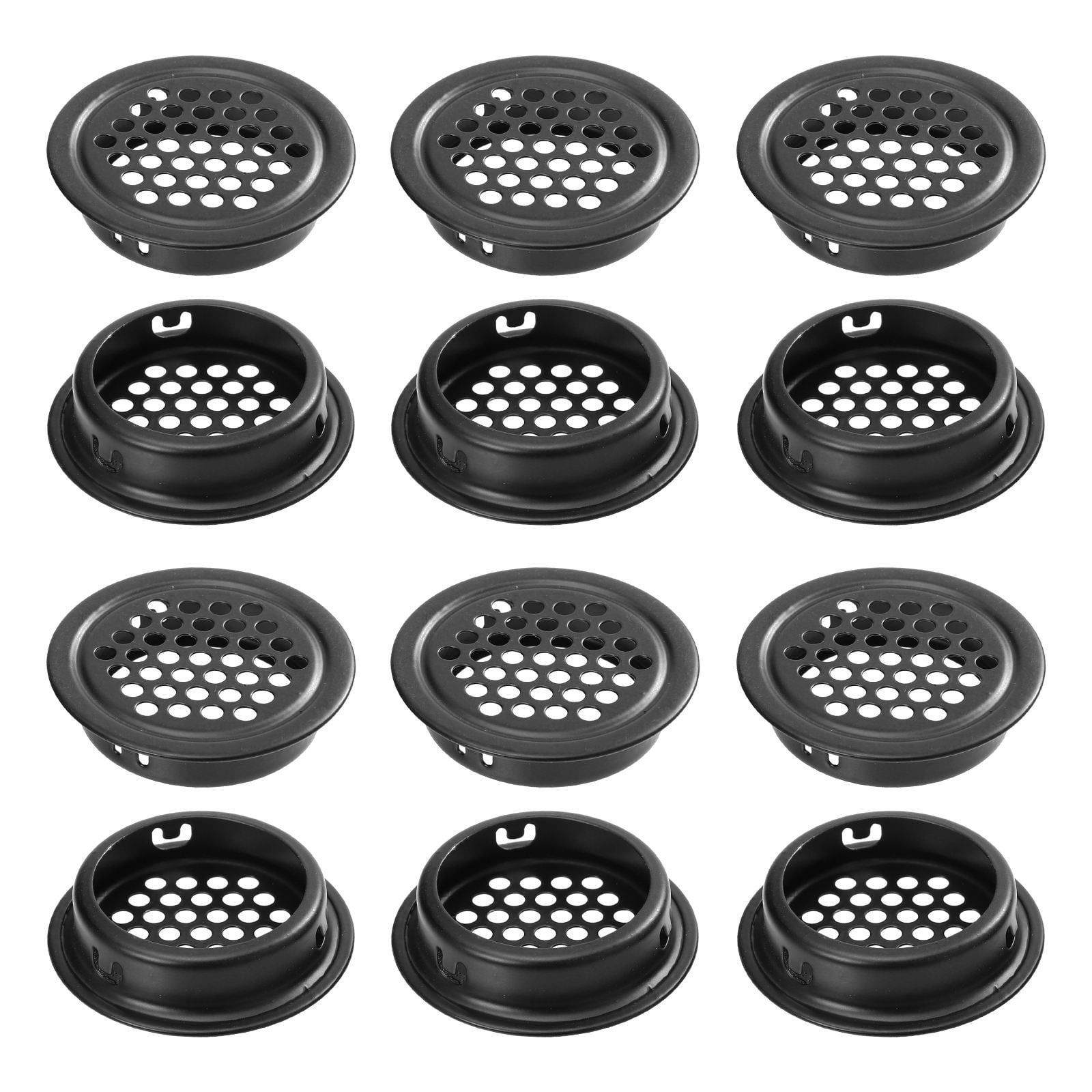 COSMOBETTY 20Pcs Black Circular Plane Ventilation Mesh Hole For ...