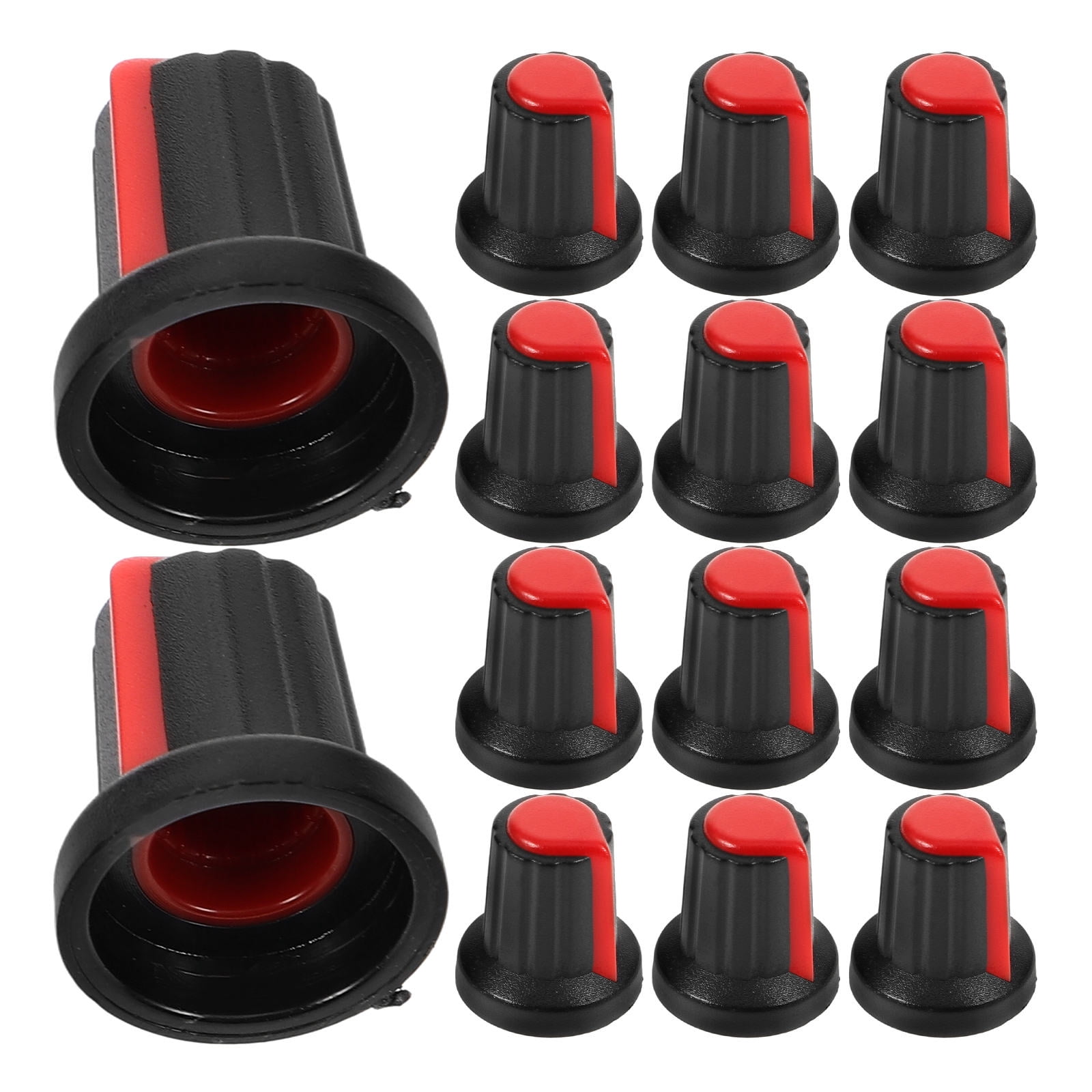 COSMOBETTY 20Pcs Red Round Instrument Volume Knobs for Electric Guitar ...