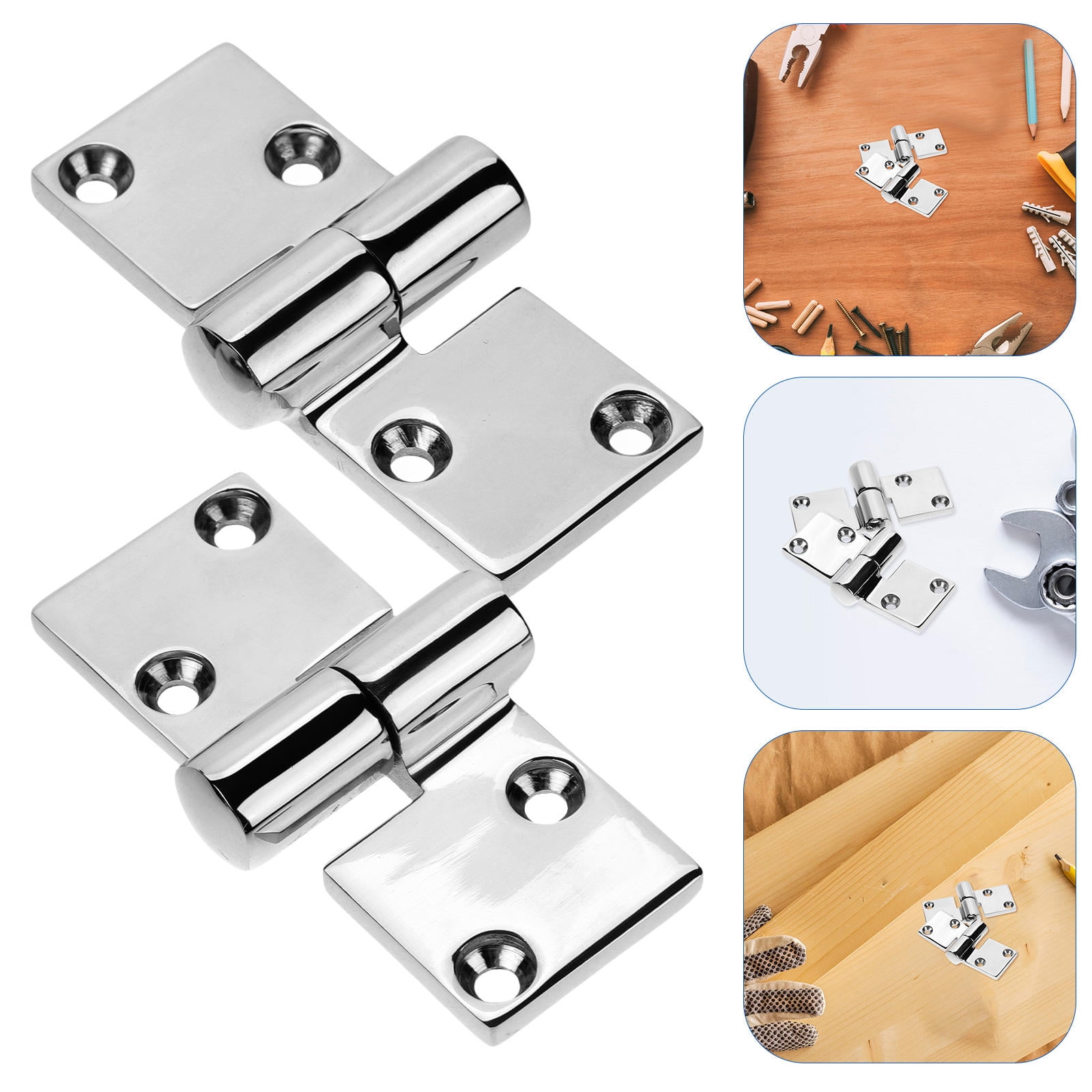 COSMOBETTY 2Pcs Rectangular Hinge for DIY Enthusiasts Heavy Duty ...