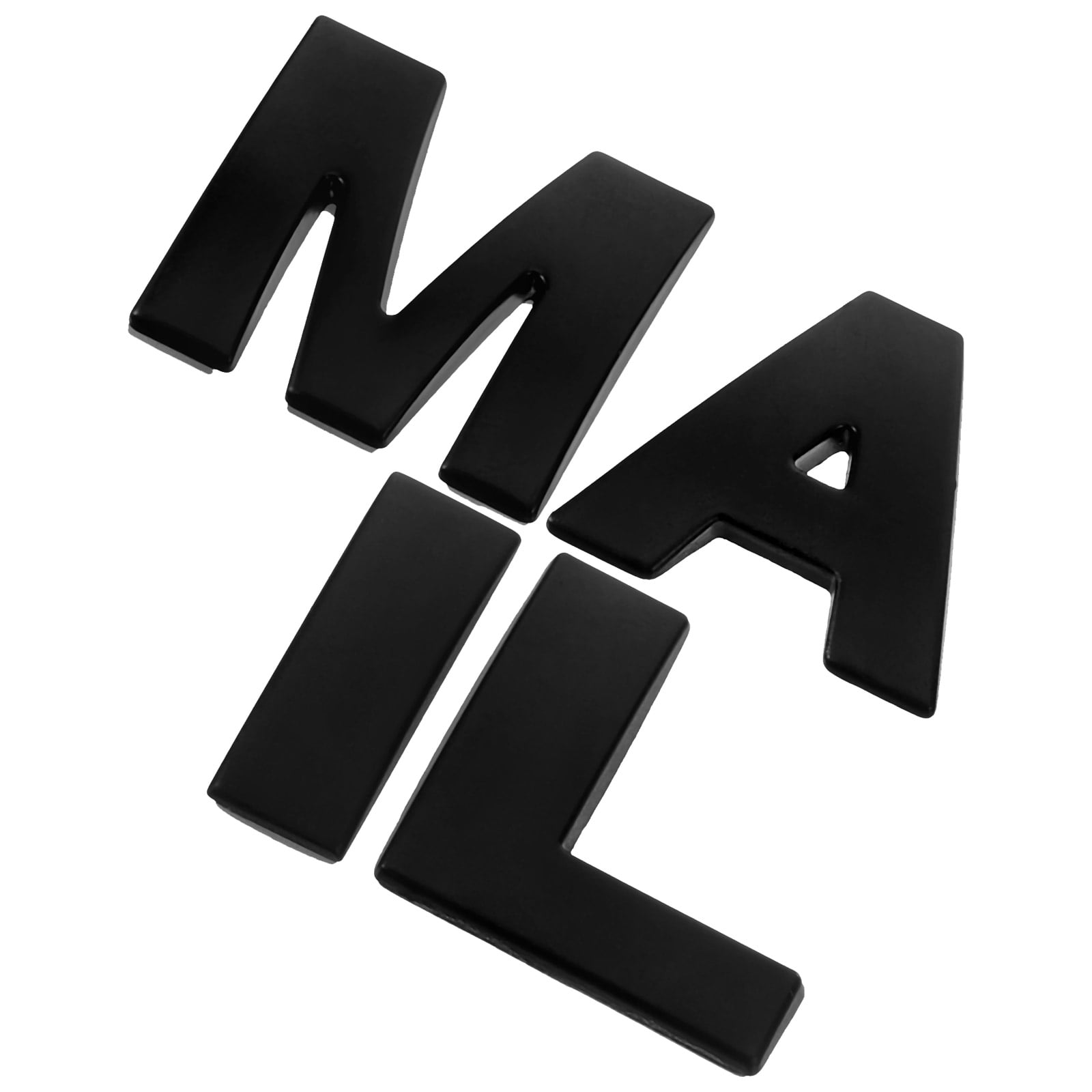COSMOBETTY 4Pcs A-Z Letter Stickers Black Metal Zinc Alloy for Mailbox ...