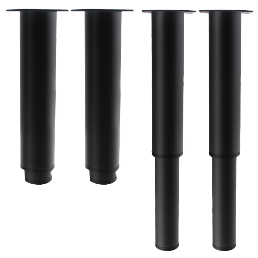 COSMOBETTY 4Pcs Black Stainless Steel Furniture Legs Metal Adjustable ...