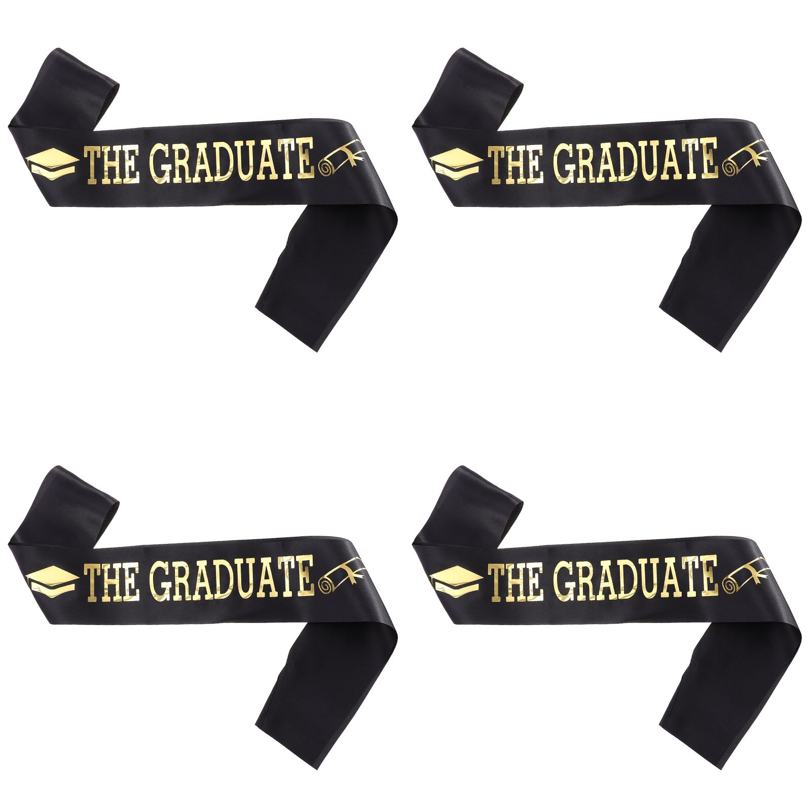 COSMOBETTY 4Set Senior Sashes Graduation Design Cloth Etiquette Belt ...