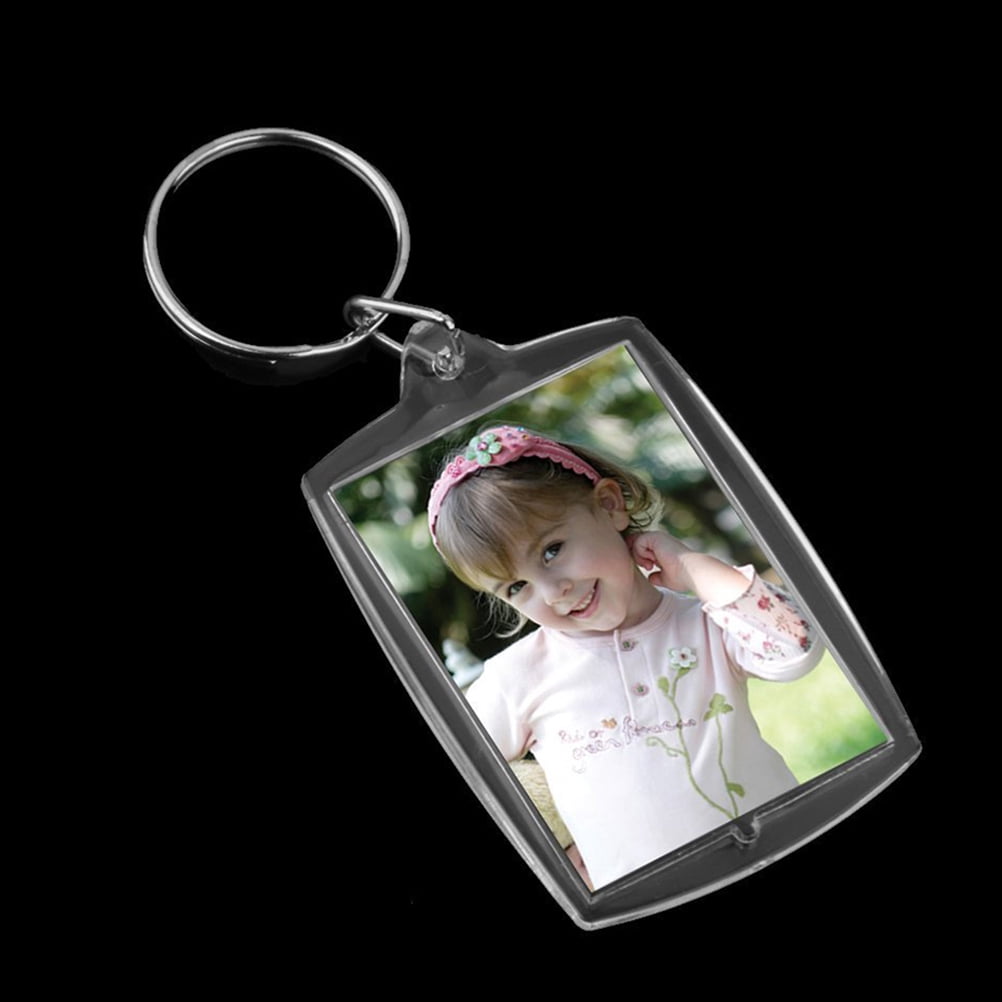 COSMOBETTY 50Pcs Keychain Frame in Clear Acrylic for Holding Photos and ...
