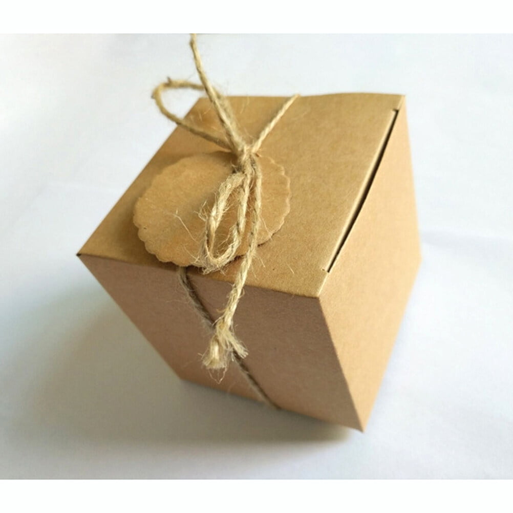 COSMOBETTY 50Pcs Retro Kraft Paper Candy Boxes for Guests at Weddings ...
