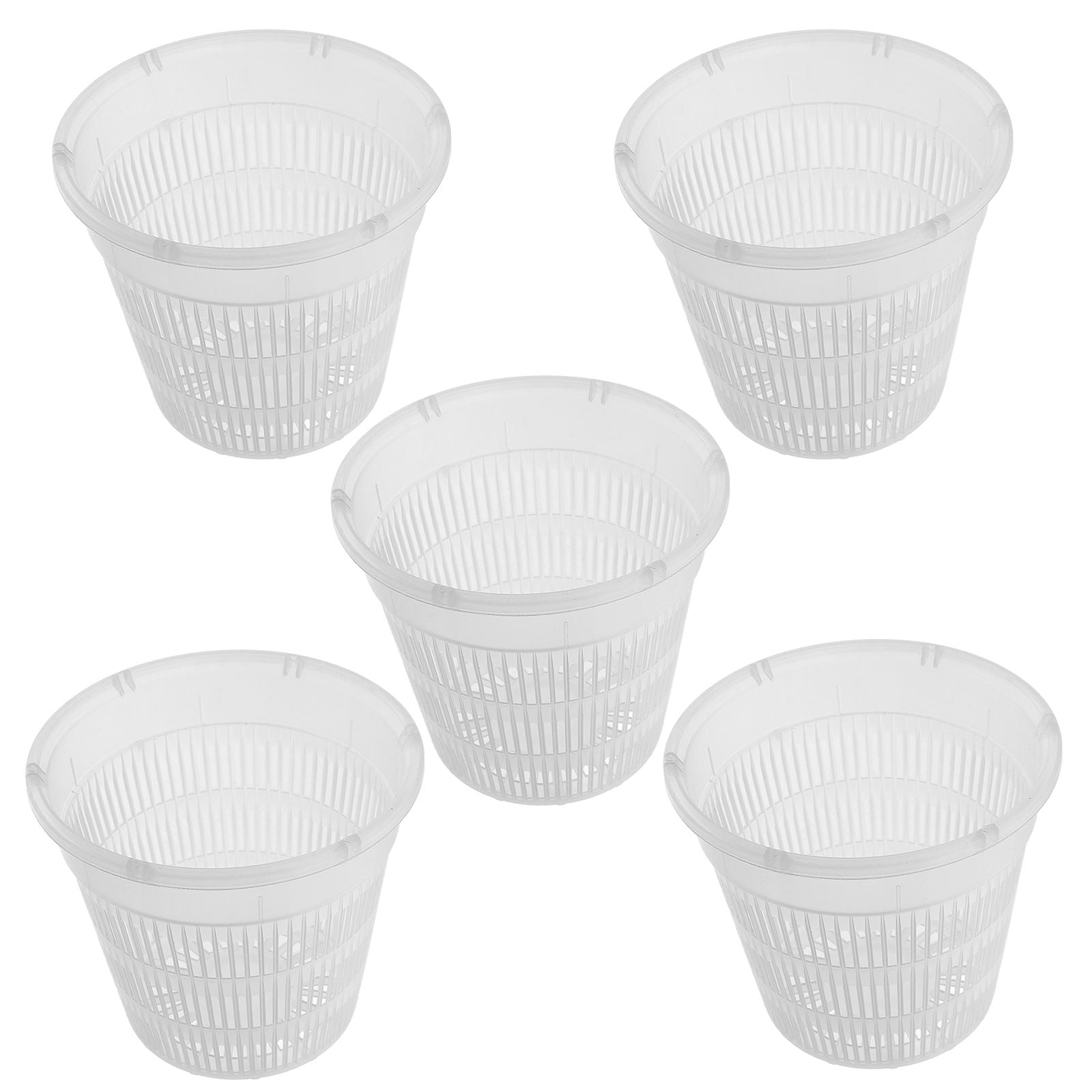 COSMOBETTY 5Pcs Net Pots for Root Growth Improvement White Round Garden ...