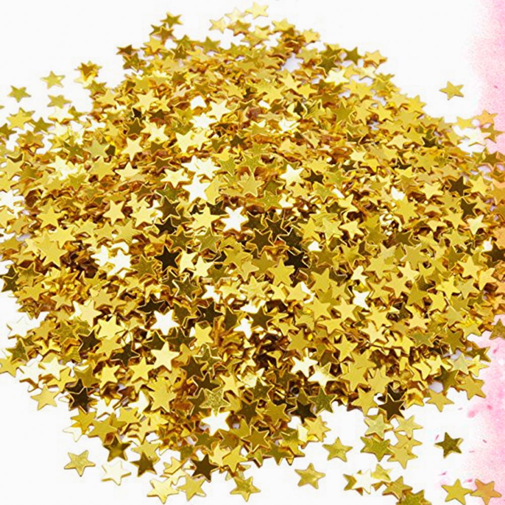 COSMOBETTY 6000Pcs Star Prop Golden Plastic Confetti For Wedding Table ...