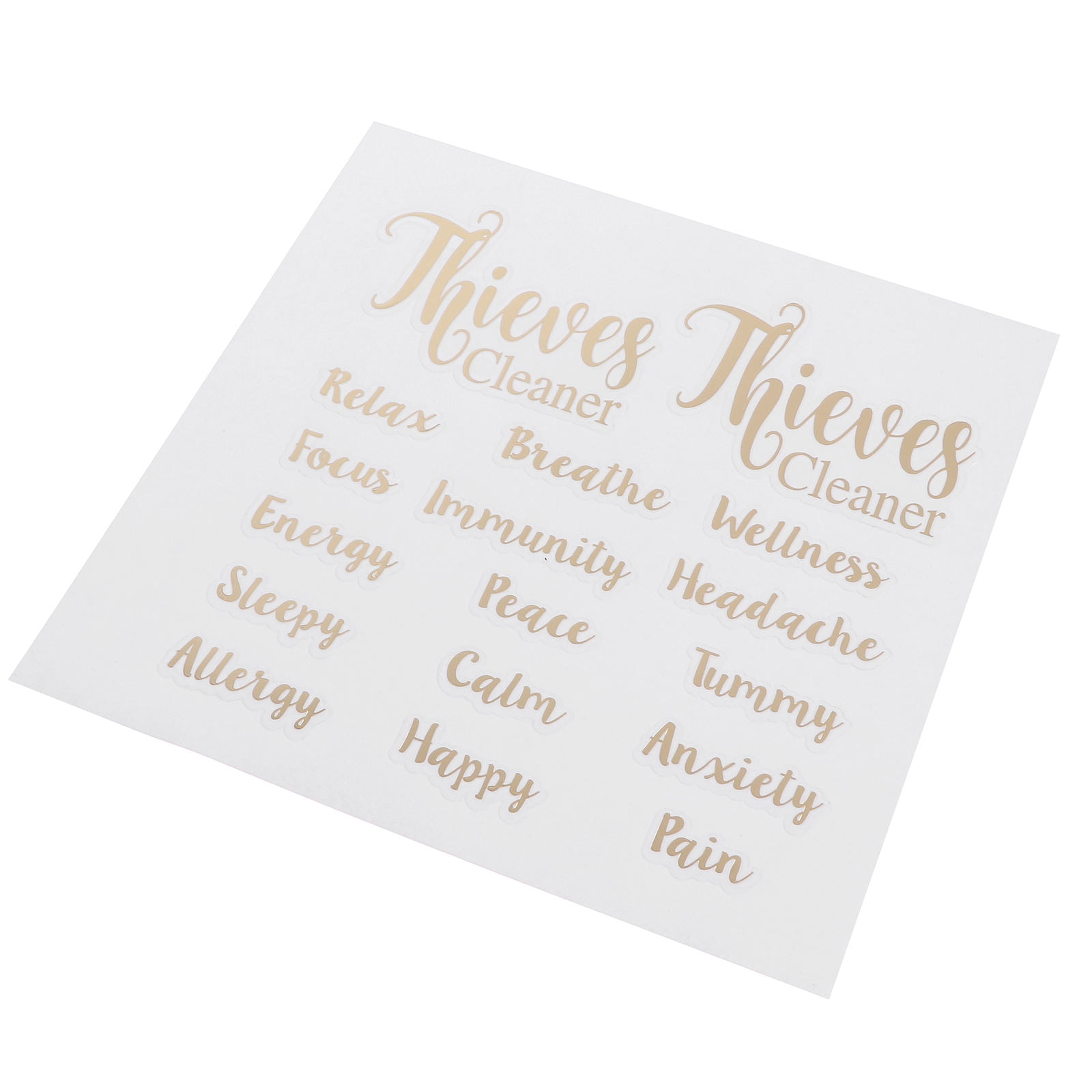 COSMOBETTY 6sheets Essential Oil Bottle Labels Decals Letter Stickers ...