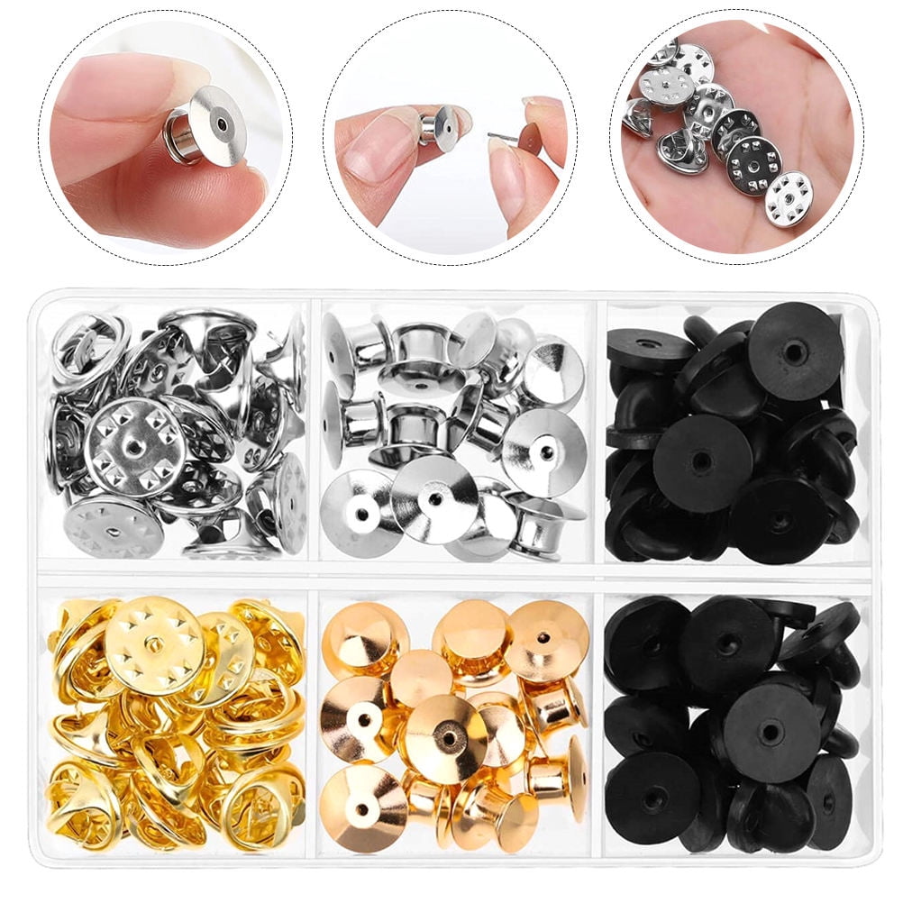COSMOBETTY 84-Pcs Pin Backs for Badges and Name Tags Assorted Color ...