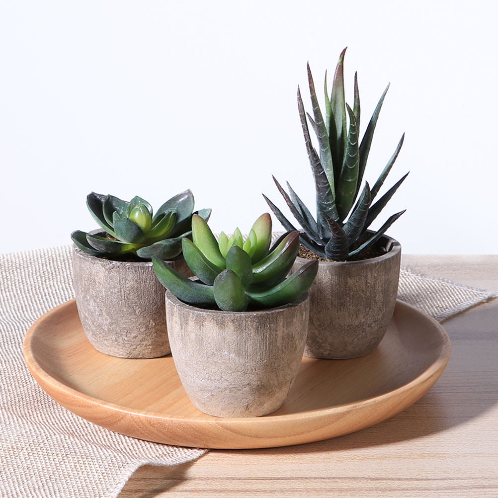 COSMOBETTY Artificial Plant Bonsai with Vintage Style for Indoor Decoration 2.8x2.8x3.3in 1 Set ...