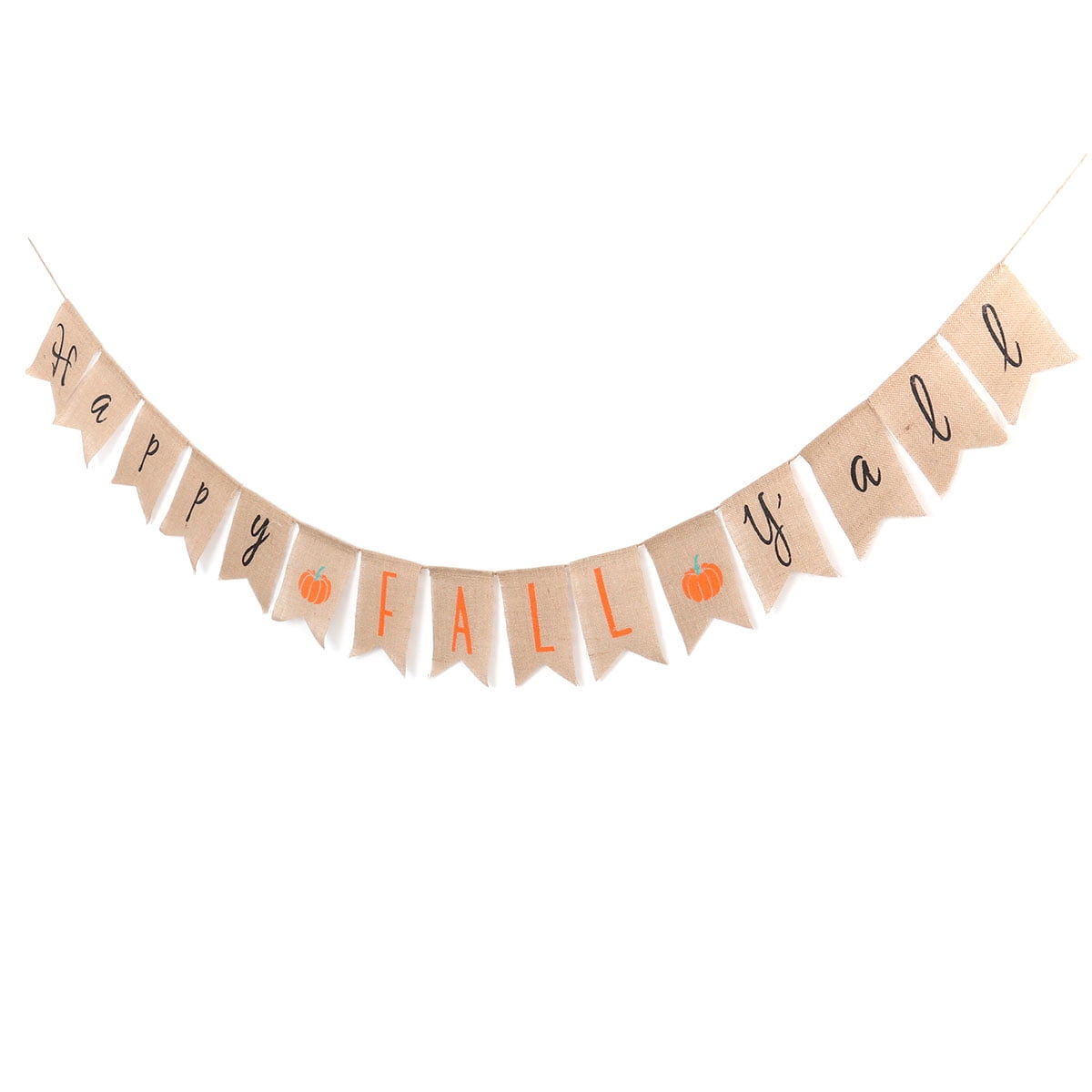 COSMOBETTY Autumn Party Decorations Burlap Bunting Banner Multi Color ...