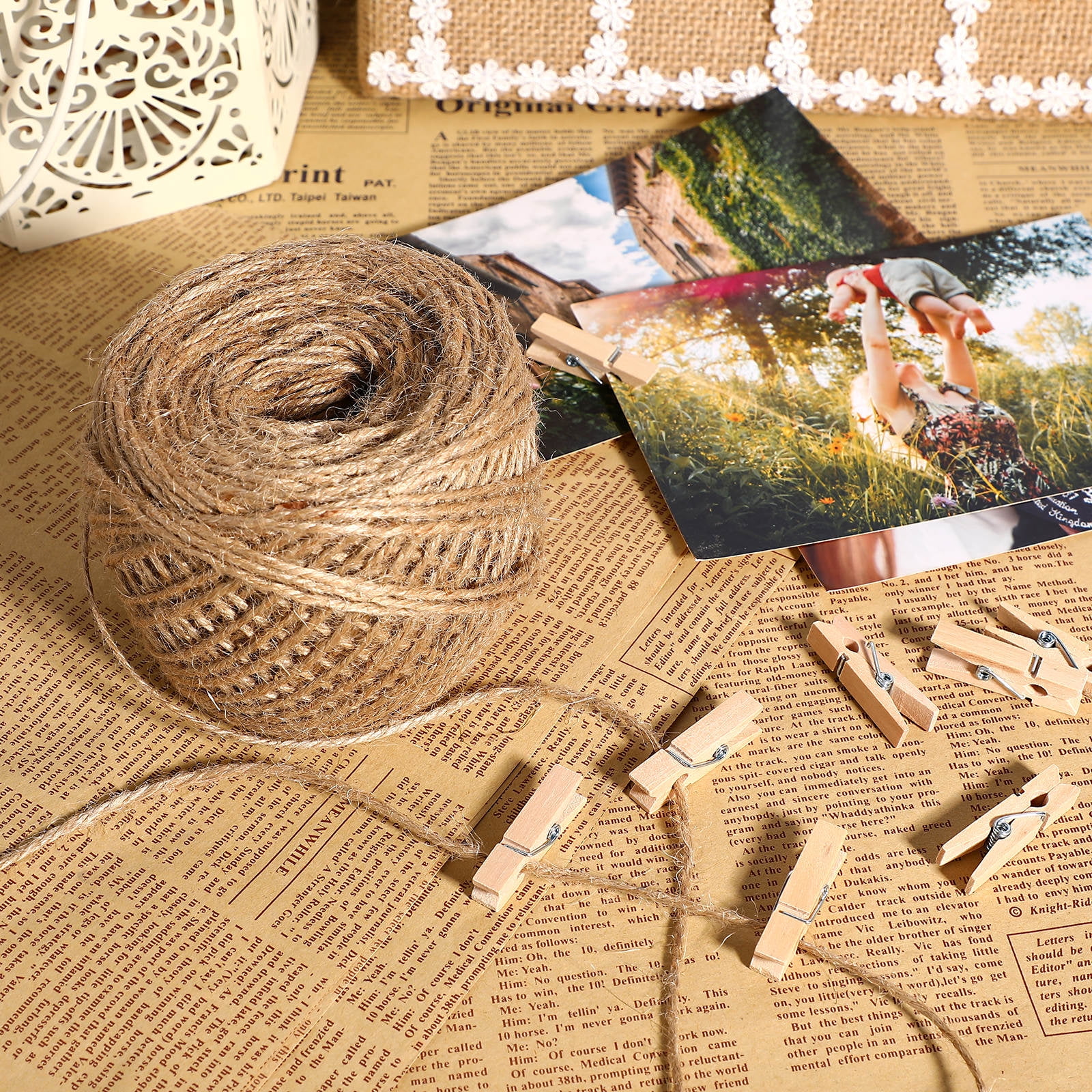 COSMOBETTY Beige Rectangular Photo Display Clips for Photos Tickets ...