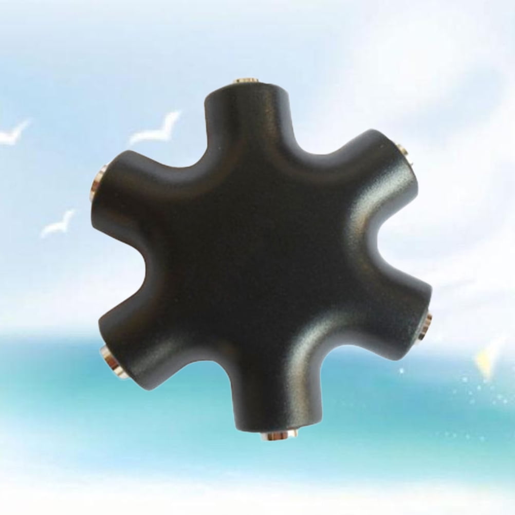 COSMOBETTY Black Headphone Adapters 1Pack Snowflake Shaped For Audio ...