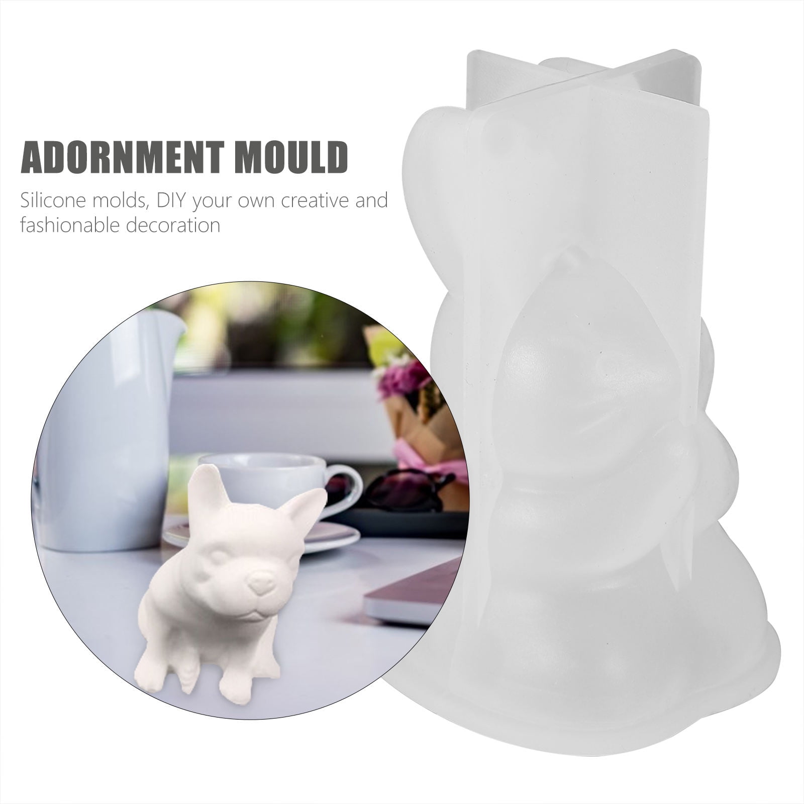 COSMOBETTY Bulldog Shape Epoxy Mold 1Pack Practical Design for Kids and Teens Resin Casting Mold ...