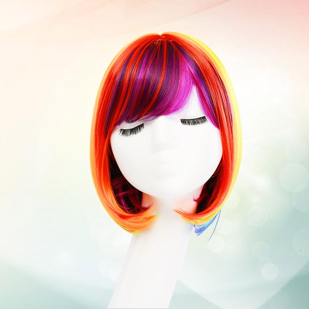 COSMOBETTY Colorful Wigs 1Pcs Short Hair Wigs For Women Multicolor ...