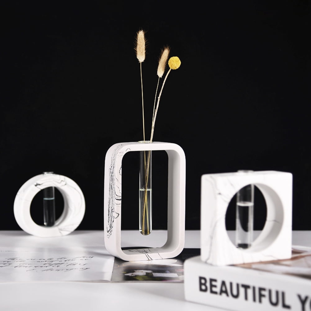 COSMOBETTY Creative Glass Test Tube Vase for Holding Plant with Anti ...