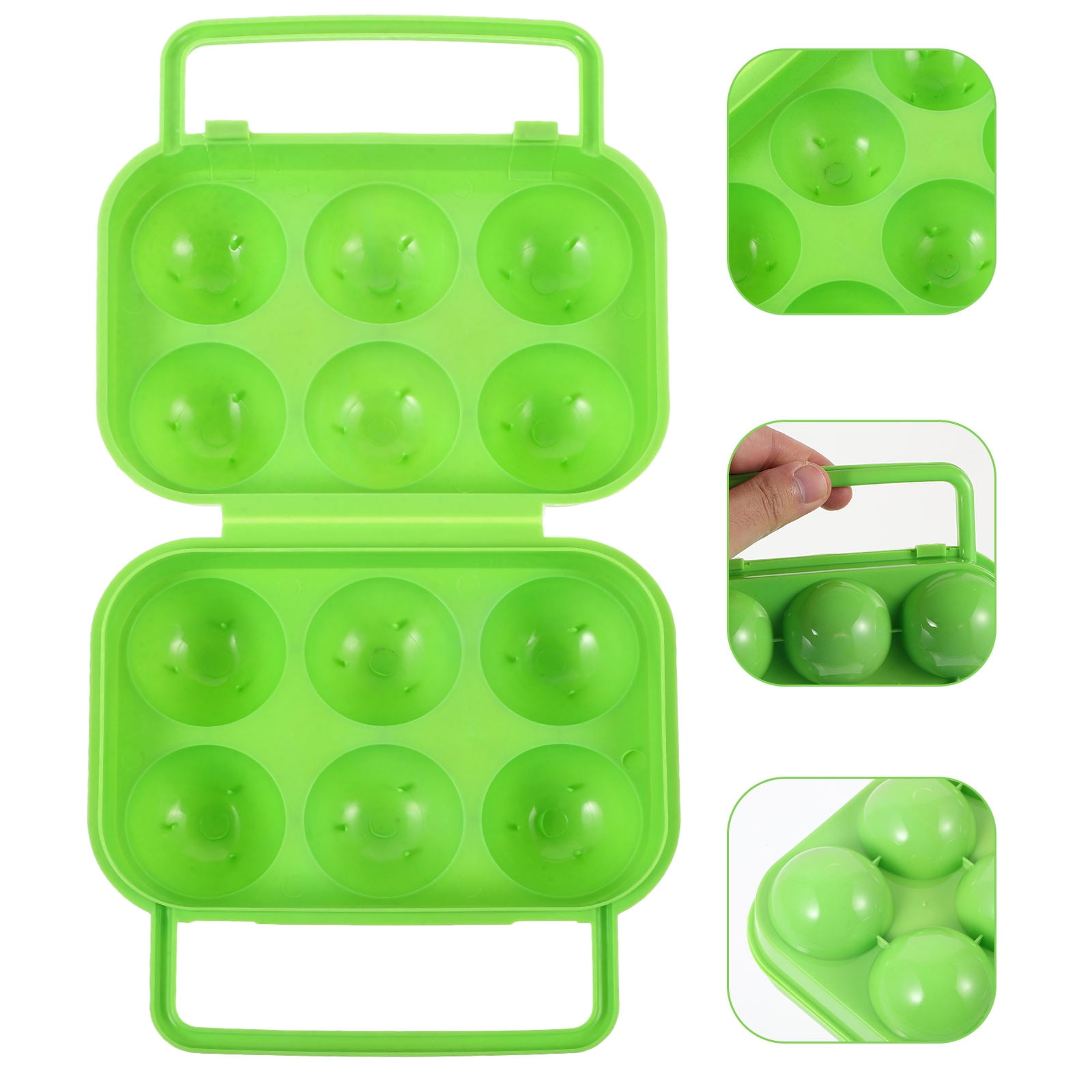 COSMOBETTY Egg Travel Container 1Pcs Green Folding Protective Egg Case ...