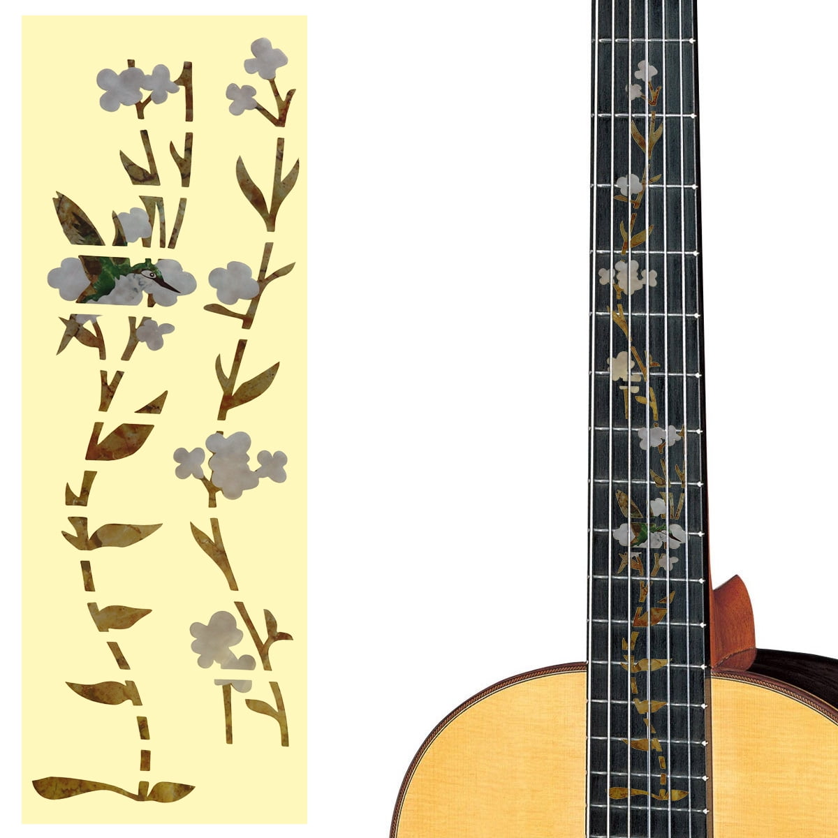 COSMOBETTY Guitar Neck Fretboard Stickers Fretboard Inlay Decals Multi ...