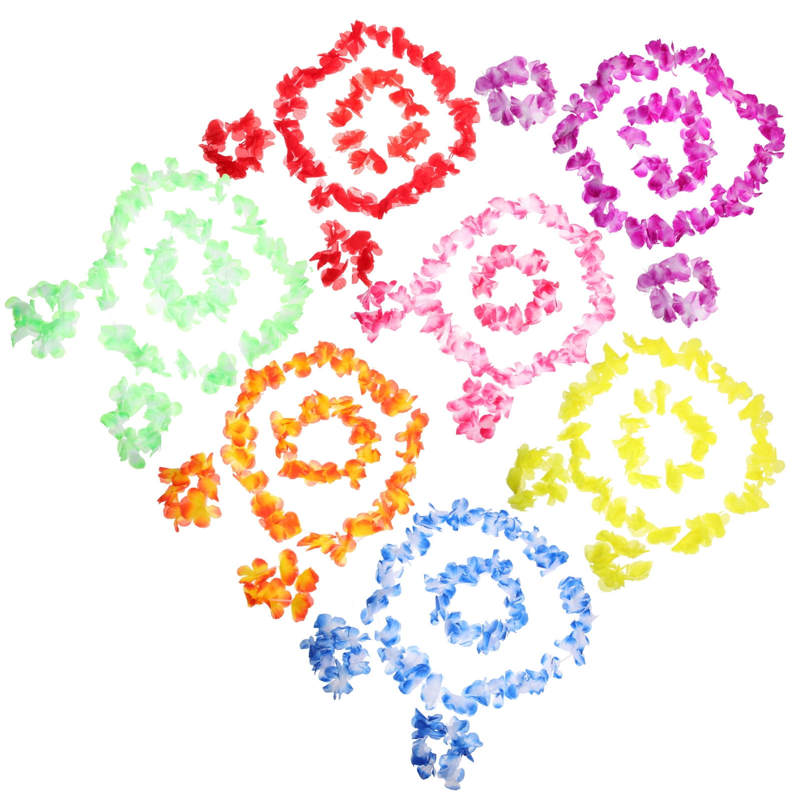 COSMOBETTY Hawaiian Flower Wreath 28Pcs Luau Party Decorations Photo ...