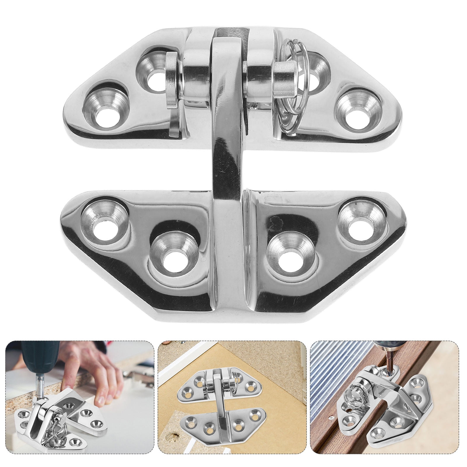 COSMOBETTY Heavy Duty Hinges for Boat 1Set Stainless Steel Marine Mount ...