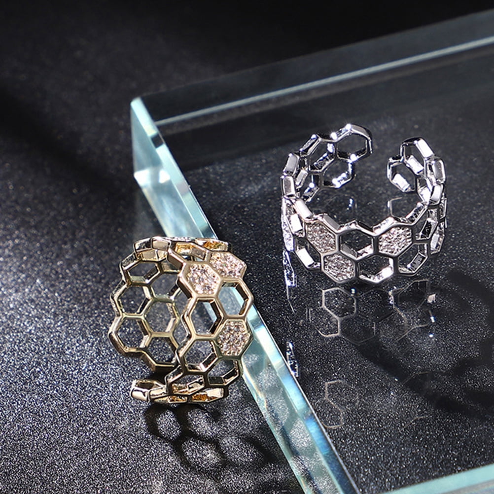 COSMOBETTY Index Finger Rings 1Set Golden Electroplated Gold Copper ...