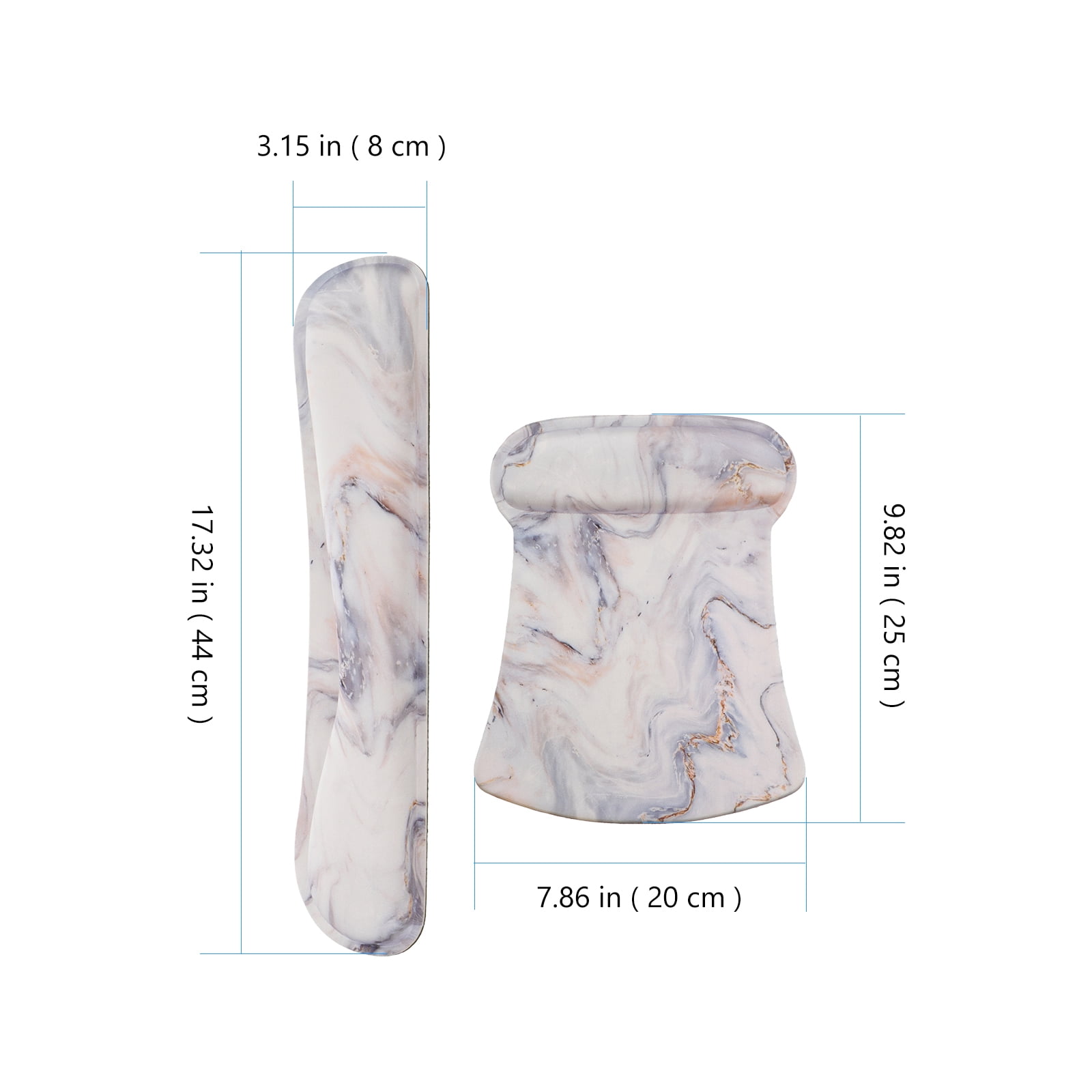 COSMOBETTY Keyboard Rest Wrist Pad with Mousepad Support White Cotton ...