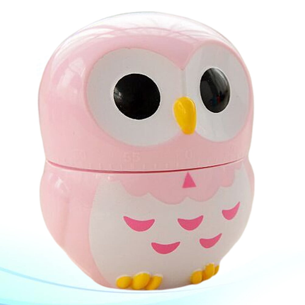 COSMOBETTY Owl Shaped Pink Plastic Baking Timer With Timer Clock For ...