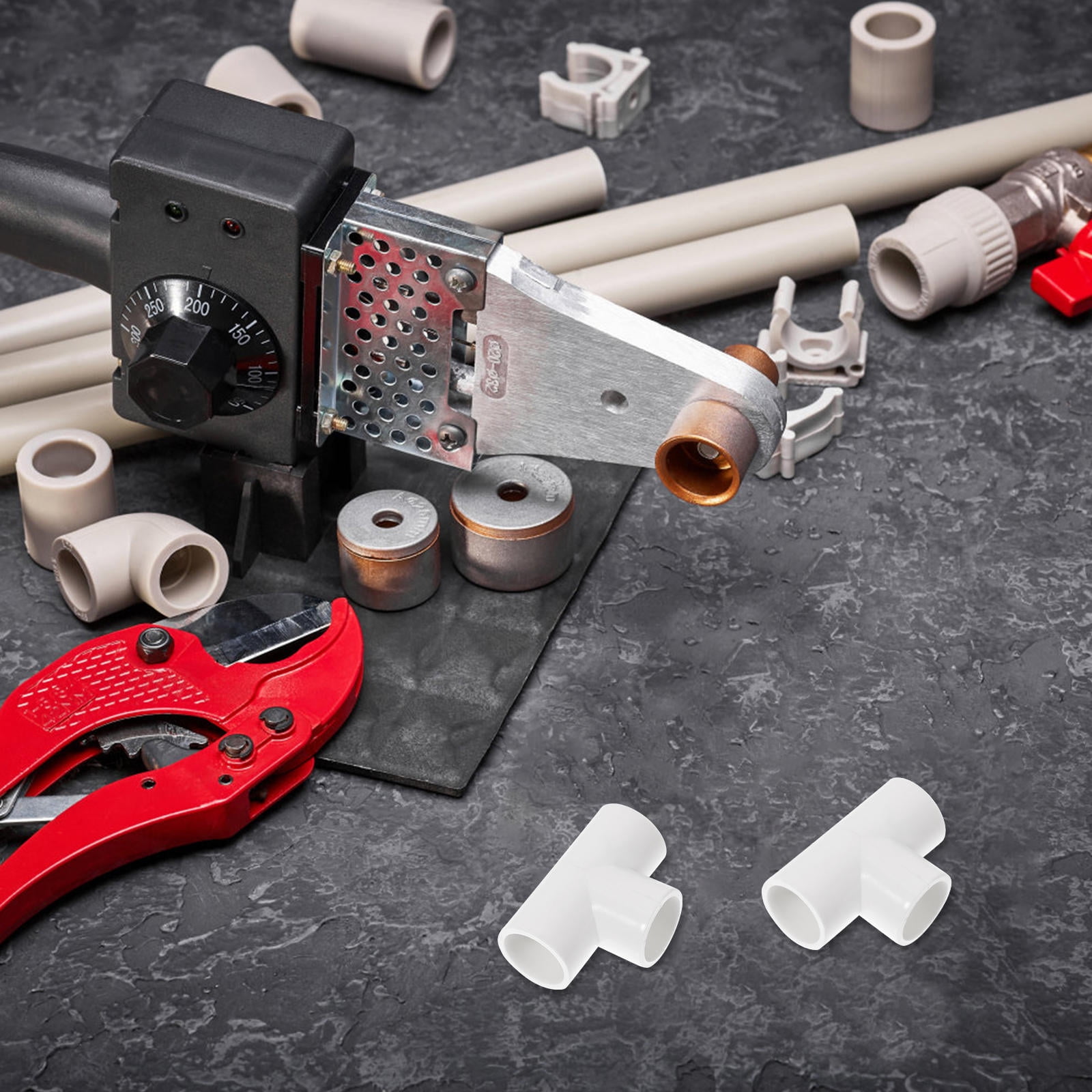 COSMOBETTY PVC Connector for Water Pipe 1/2 Inch Beige fittings with ...