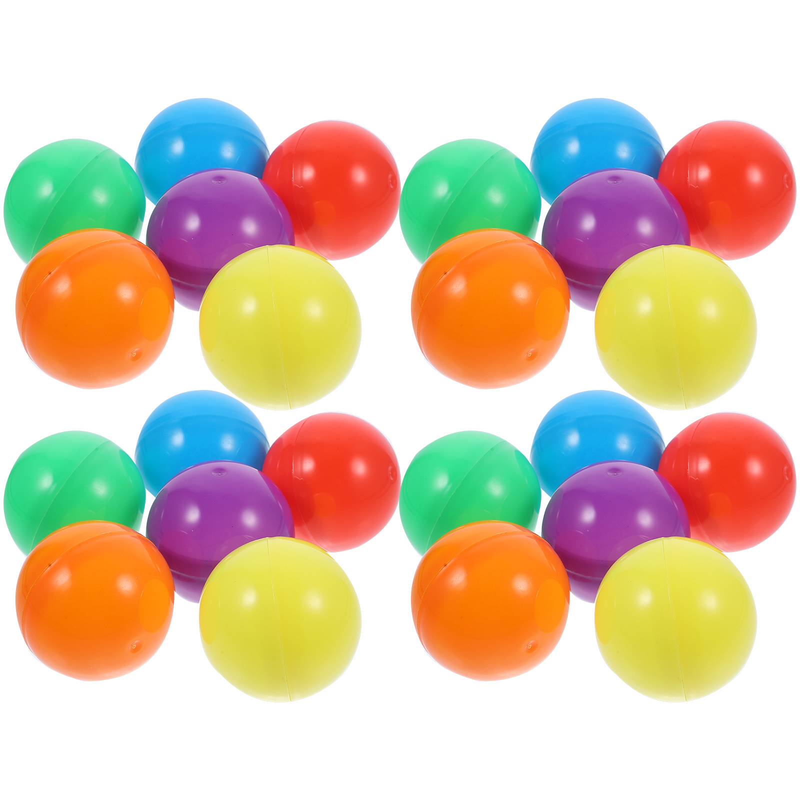 COSMOBETTY Plastic Fillable Balls 50Pcs Round Assorted Color For ...