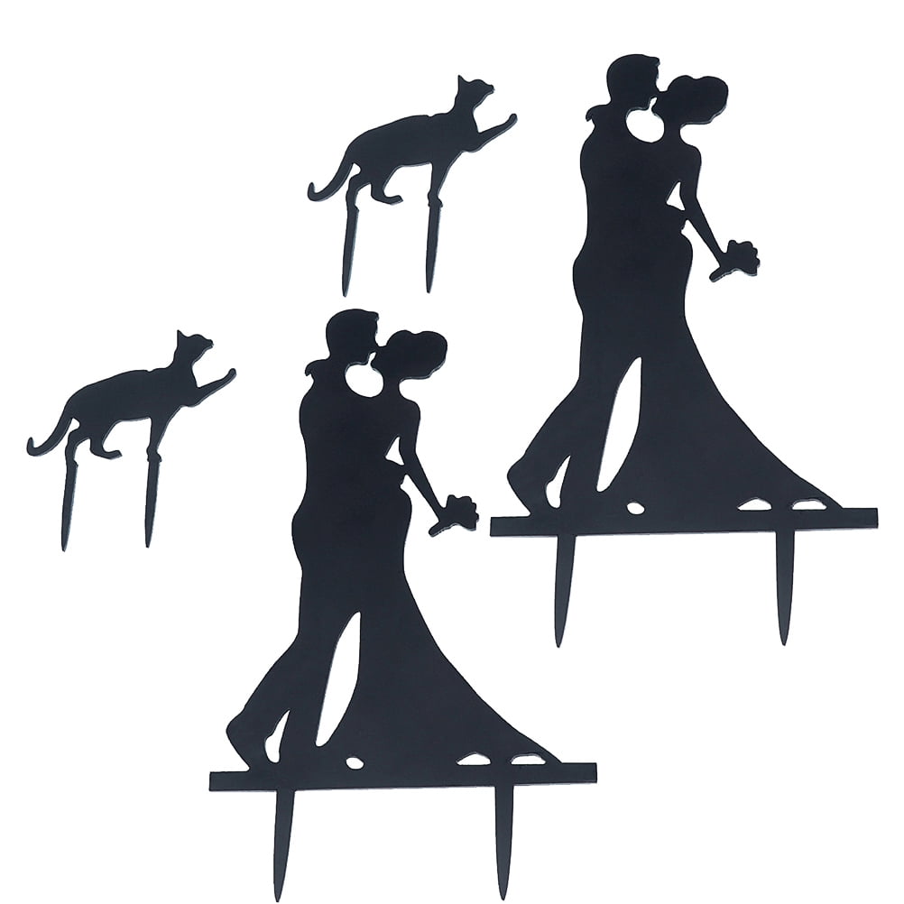 COSMOBETTY Romantic Acrylic Wedding Cake Topper for Decoration Bring ...