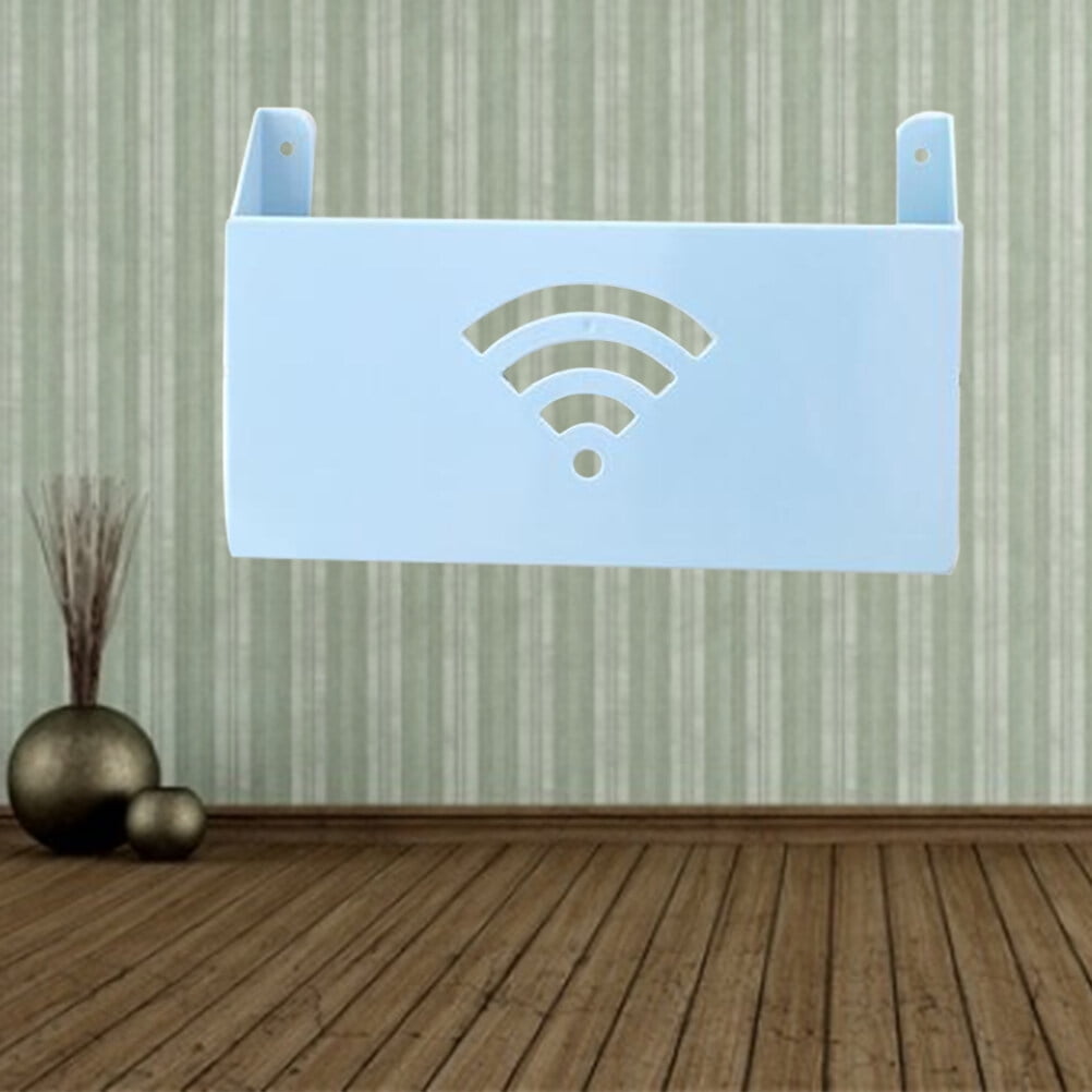 COSMOBETTY Router Storage Cabinet Wall Mounted Organizer Plastic ...