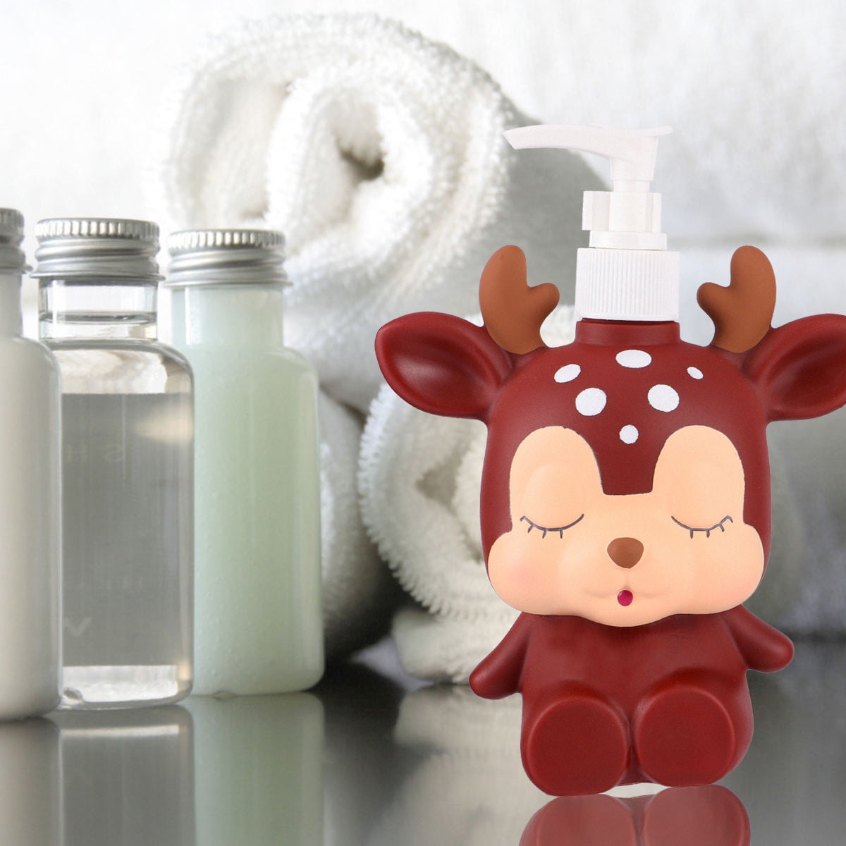 COSMOBETTY Shampoo Cartoon Emulsion Pressing Bottle Brown Melamine ...
